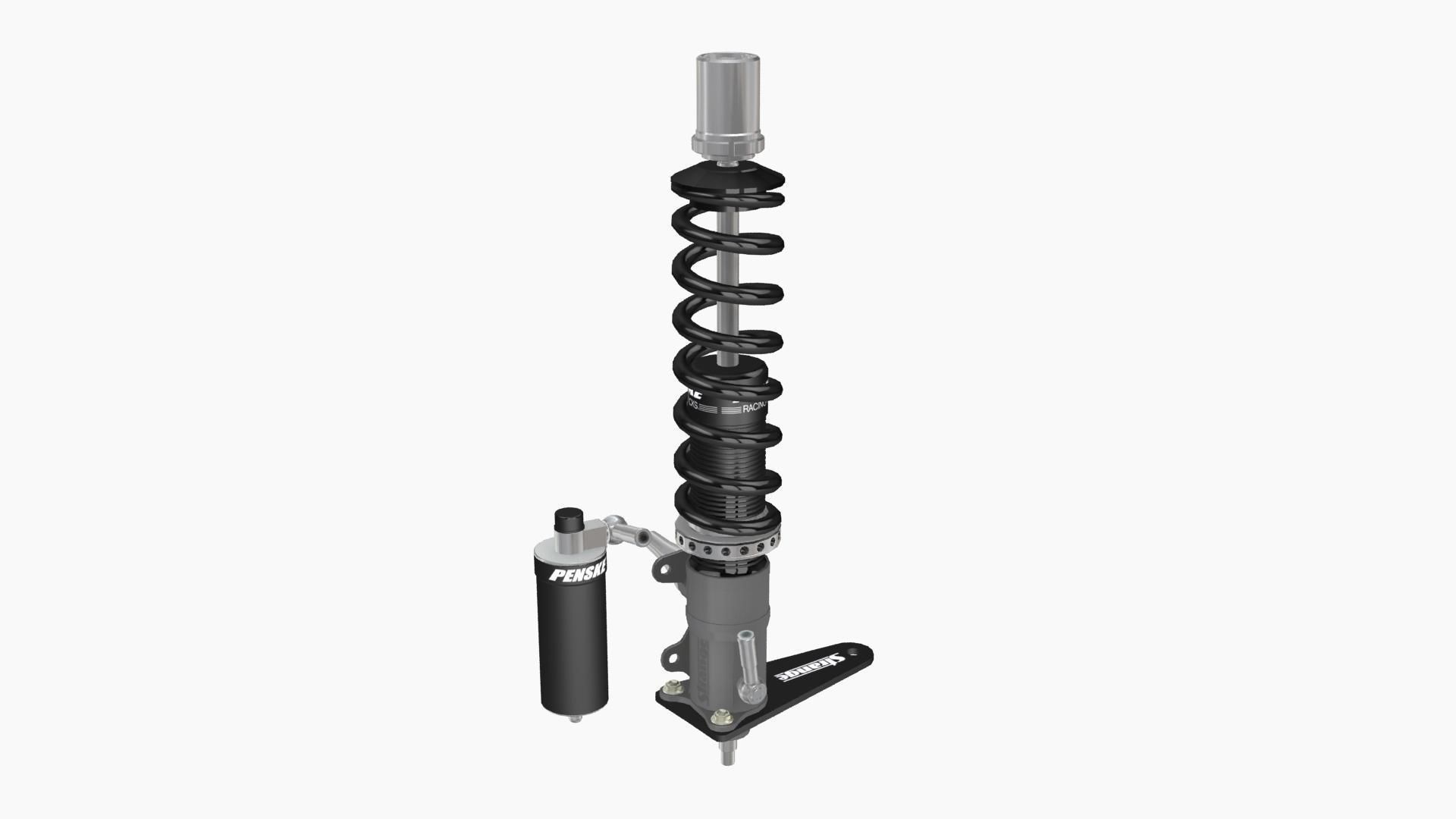 3D model Penske coilovers with HCD strut cup VR / AR / low-poly | CGTrader