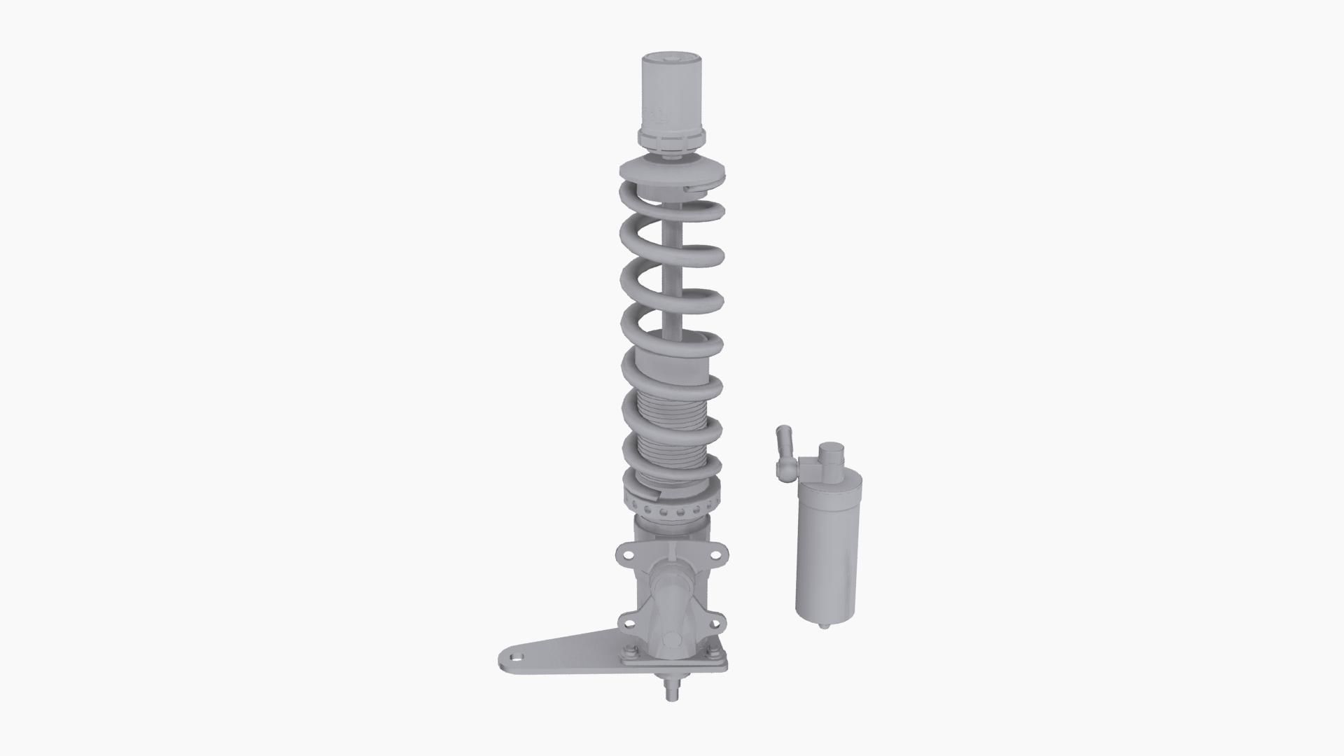 3D model Penske coilovers with HCD strut cup VR / AR / low-poly | CGTrader
