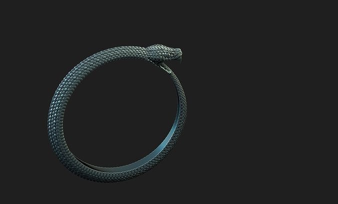 snake ring ouroboros 3D model 3D printable | CGTrader
