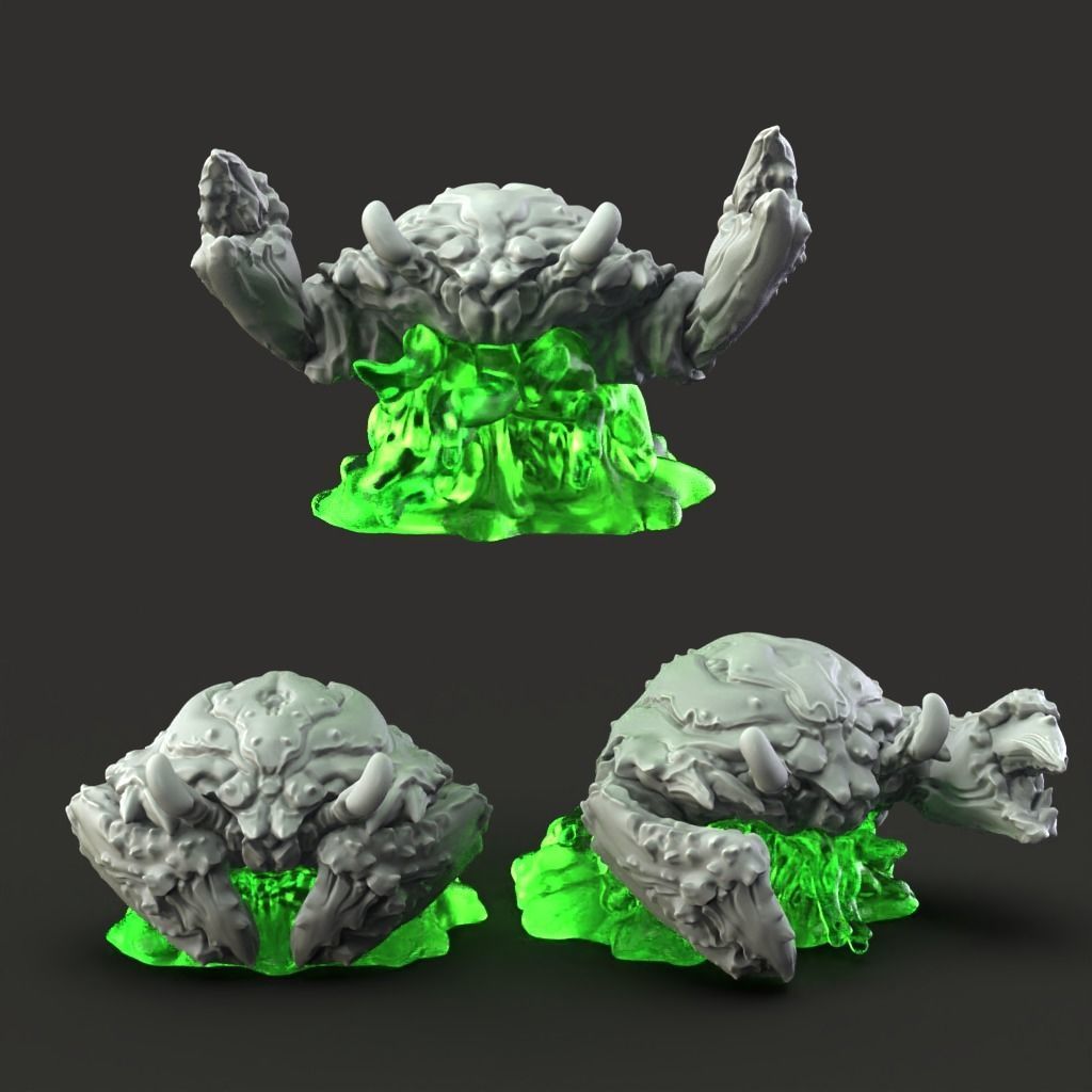 Slime Crabs - 3D Printable TTRPG - PRESUPPORTED - 32mm Scale 3D model ...