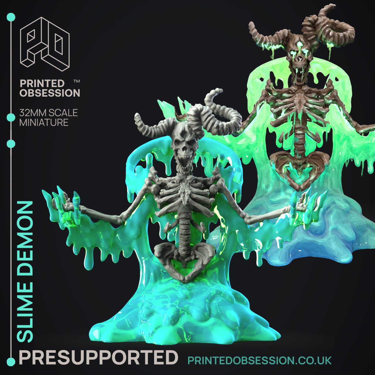 Slime Demon - 3D Printable TTRPG - PRESUPPORTED - 32mm Scale 3D model ...