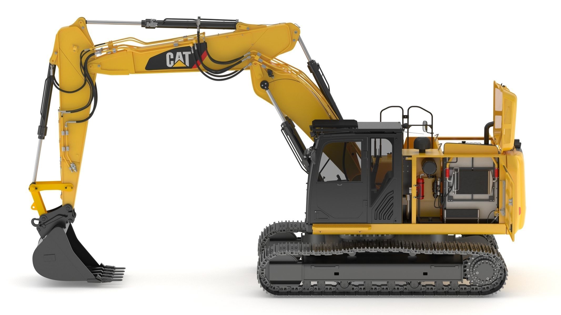 CAT 323 Tripple Arm 3D model | CGTrader