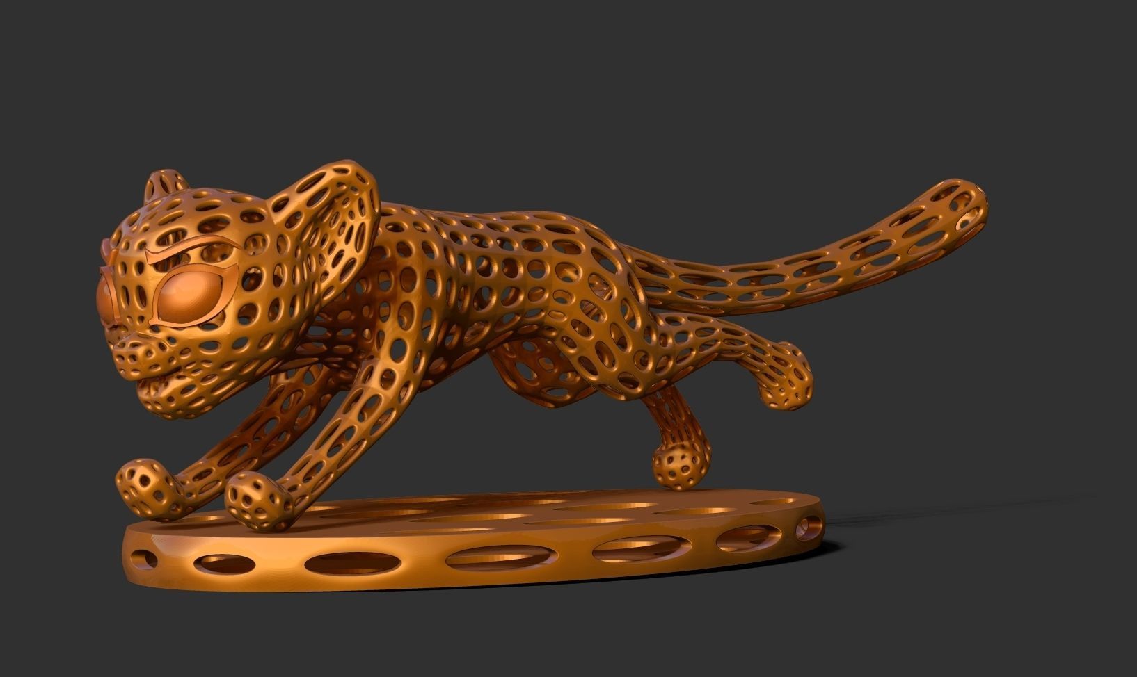 The leopard is running free 3D model 3D printable | CGTrader