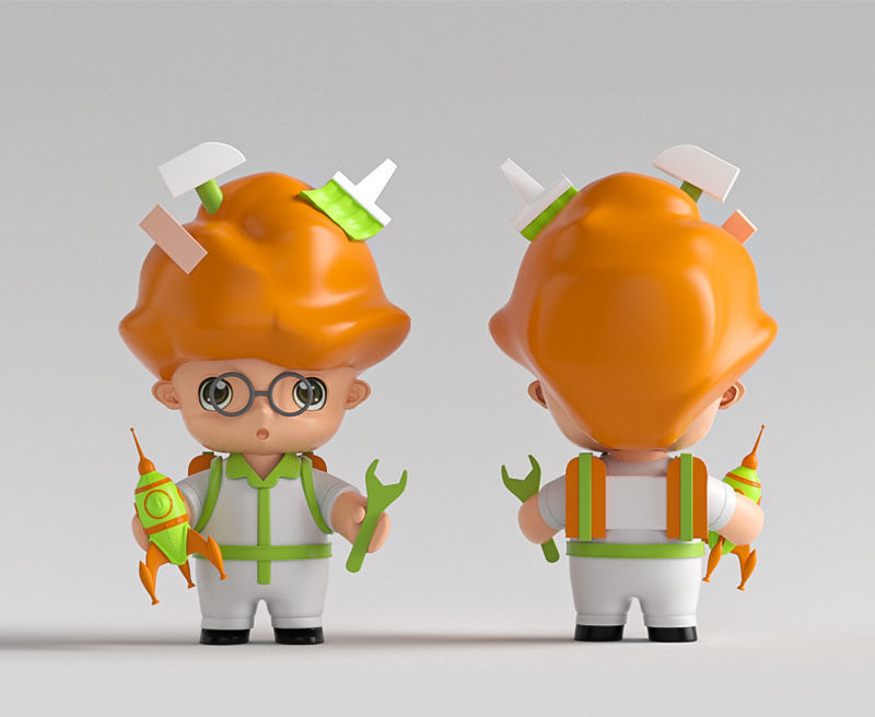 Dimoo Space Travel 3D model | CGTrader