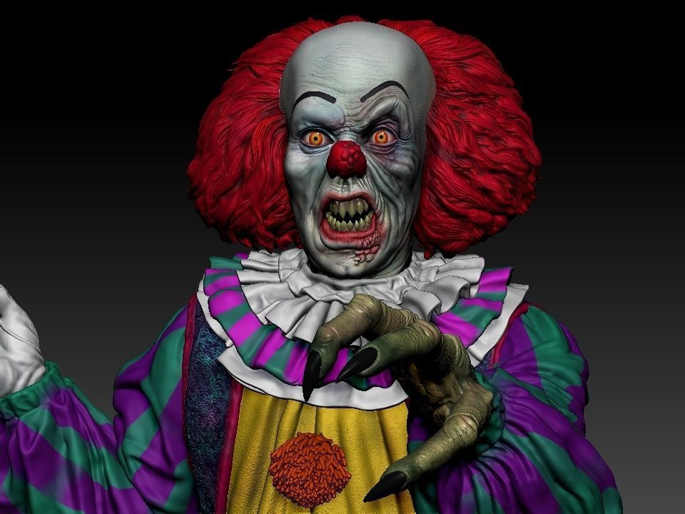 Pennywise 3D model 3D printable | CGTrader