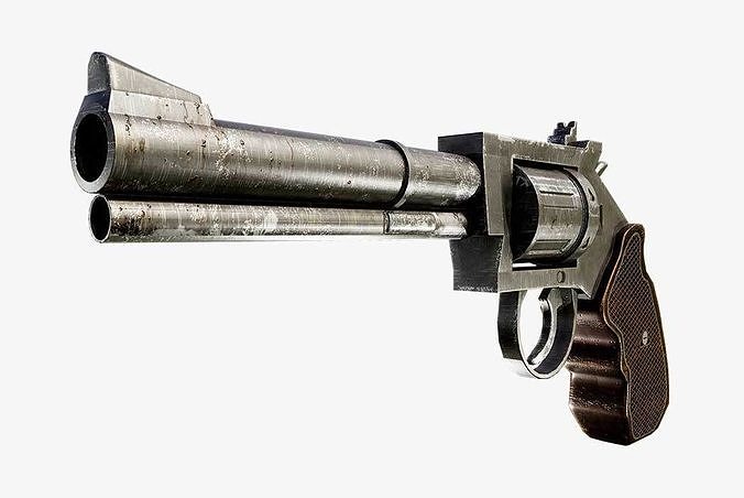 Webley Revolver Pistol 3D model | CGTrader