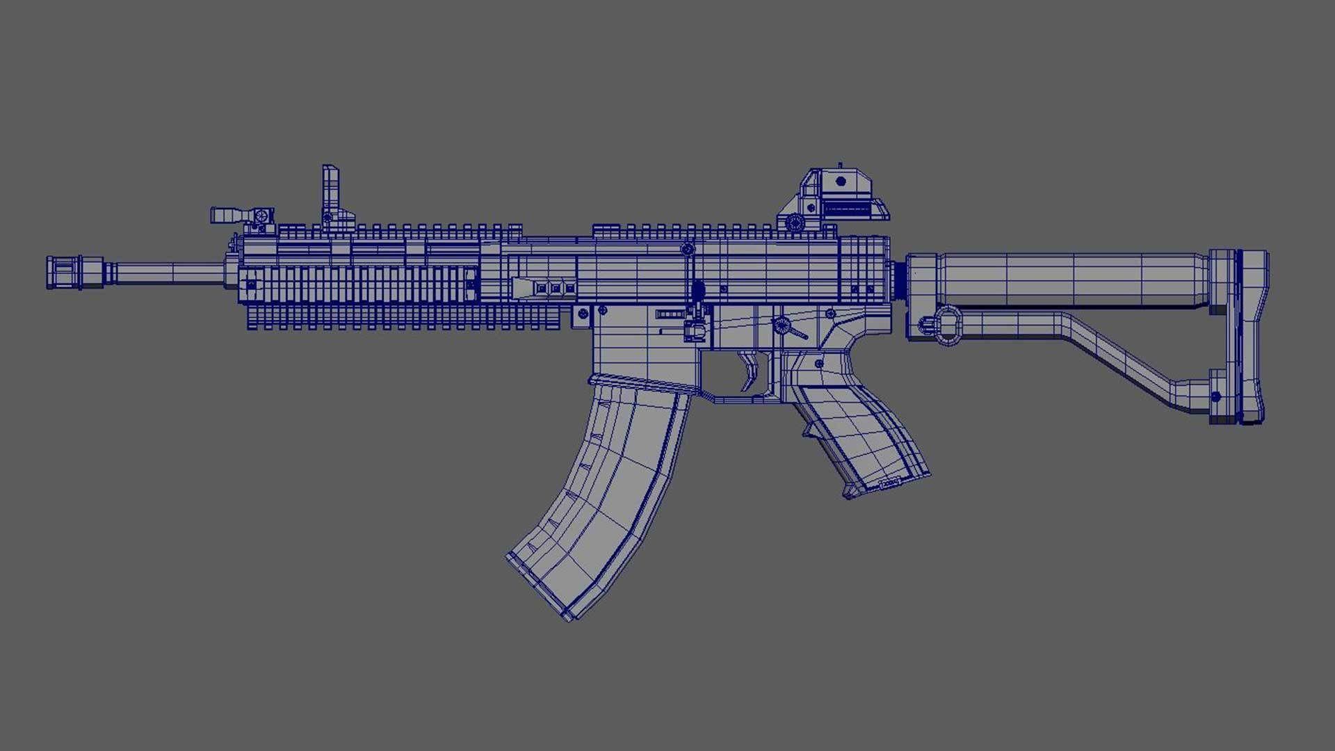 Ruger SR-556 Rifle 3D model | CGTrader