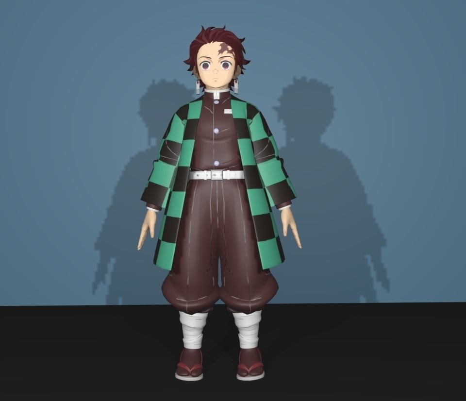 Tanjiro Kamado 3D model animated rigged | CGTrader