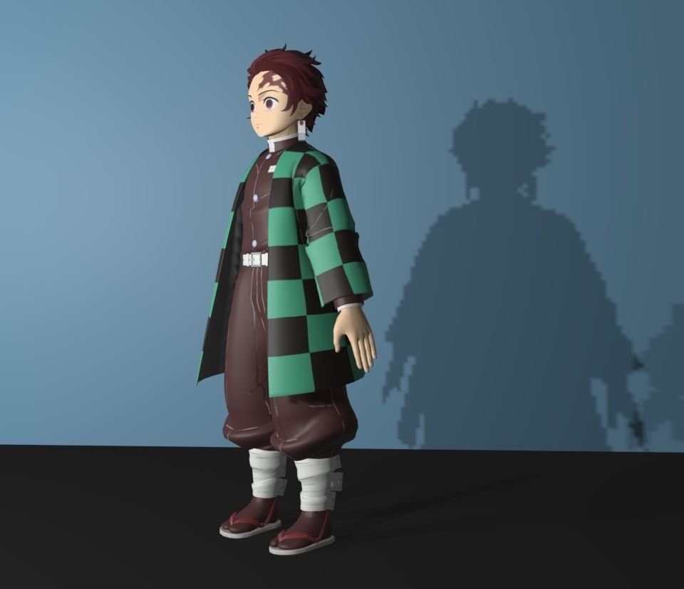 Tanjiro Kamado 3D model animated rigged | CGTrader