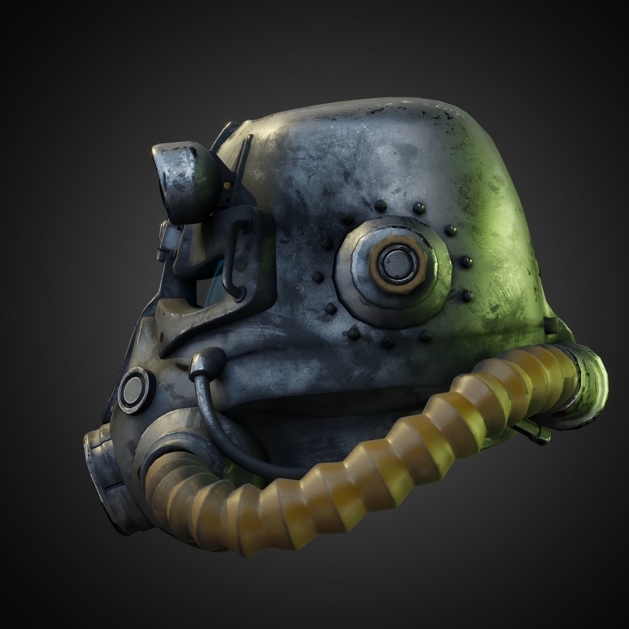 Fallout 4 T-45 Power Armor Helmet for Cosplay 3D model 3D printable ...
