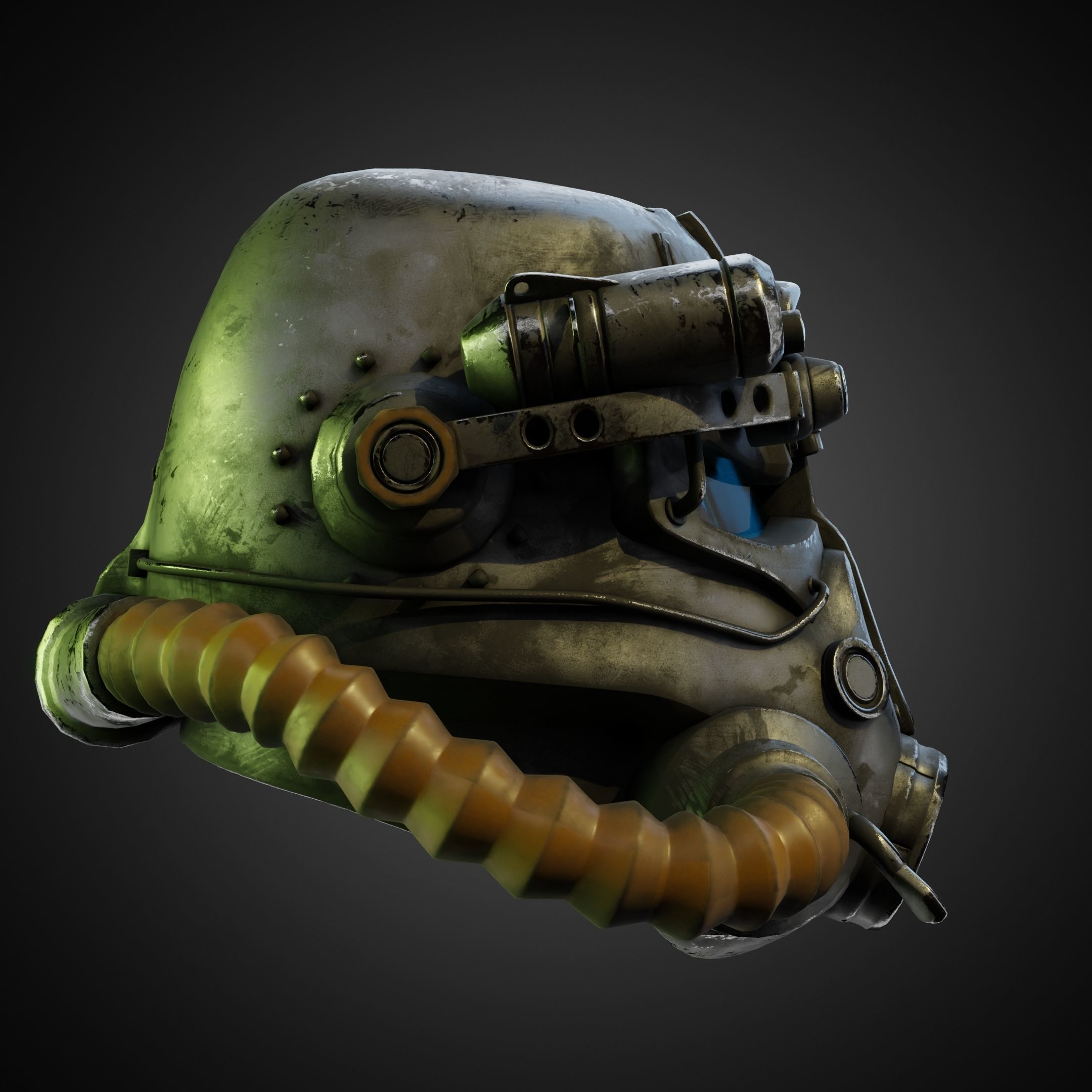 Fallout 4 T-45 Power Armor Helmet for Cosplay 3D model 3D printable ...