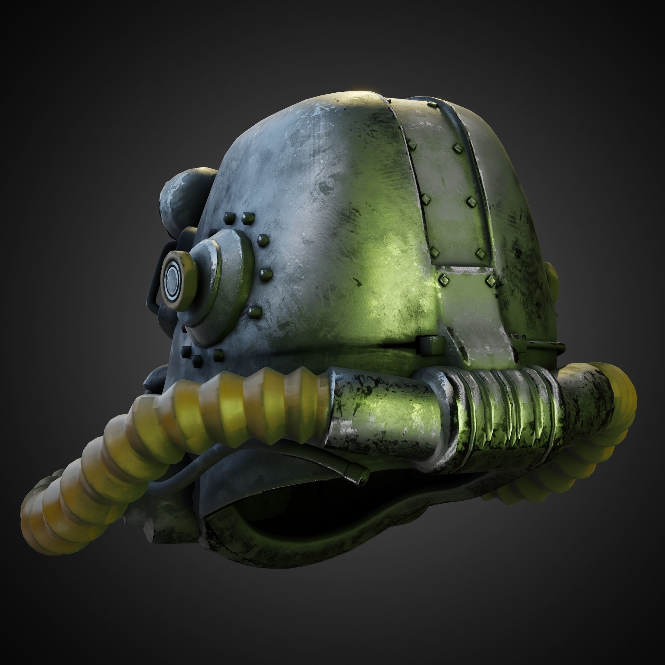 Fallout 4 T-45 Power Armor Helmet for Cosplay 3D model 3D printable ...