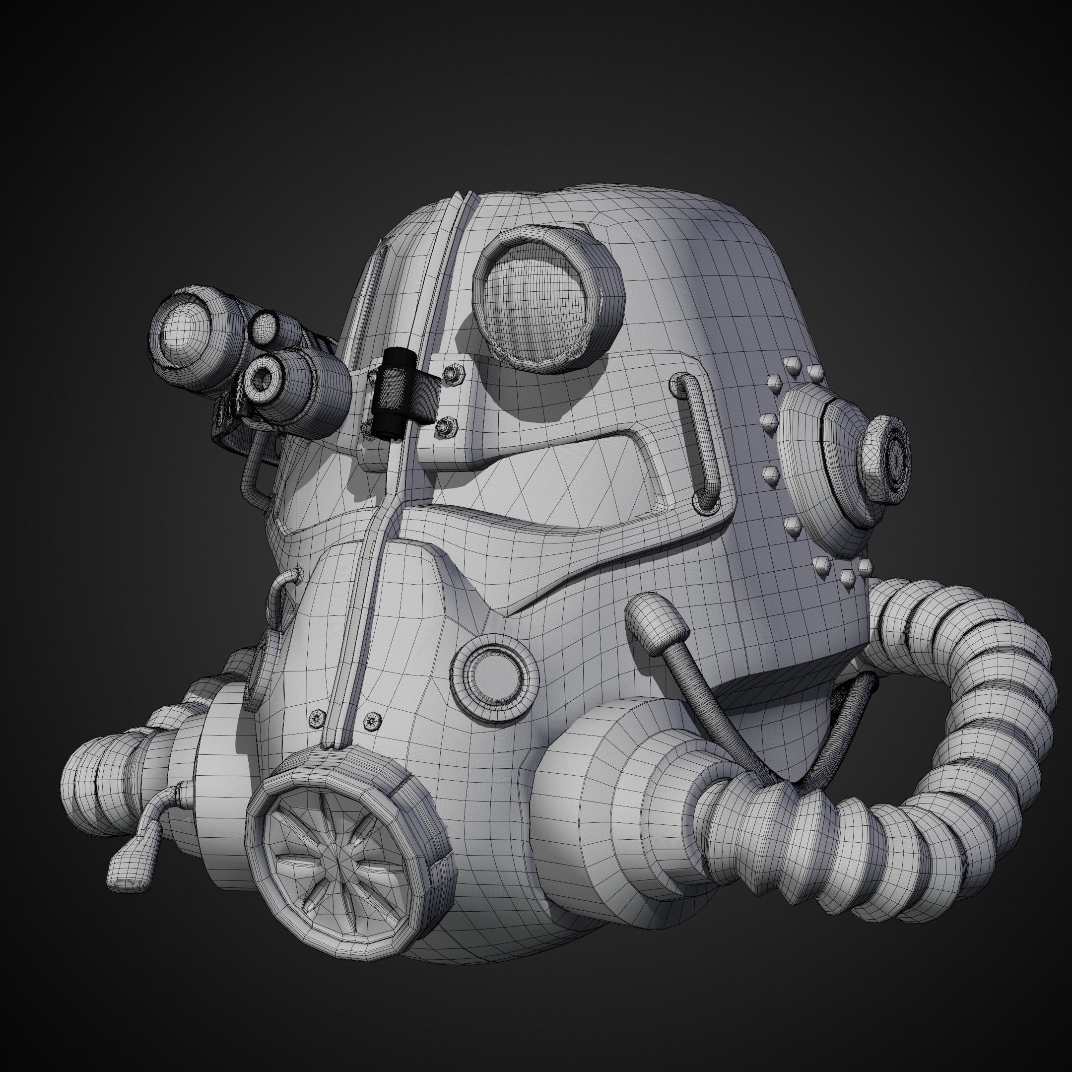 Fallout 4 T-45 Power Armor Helmet for Cosplay 3D model 3D printable ...