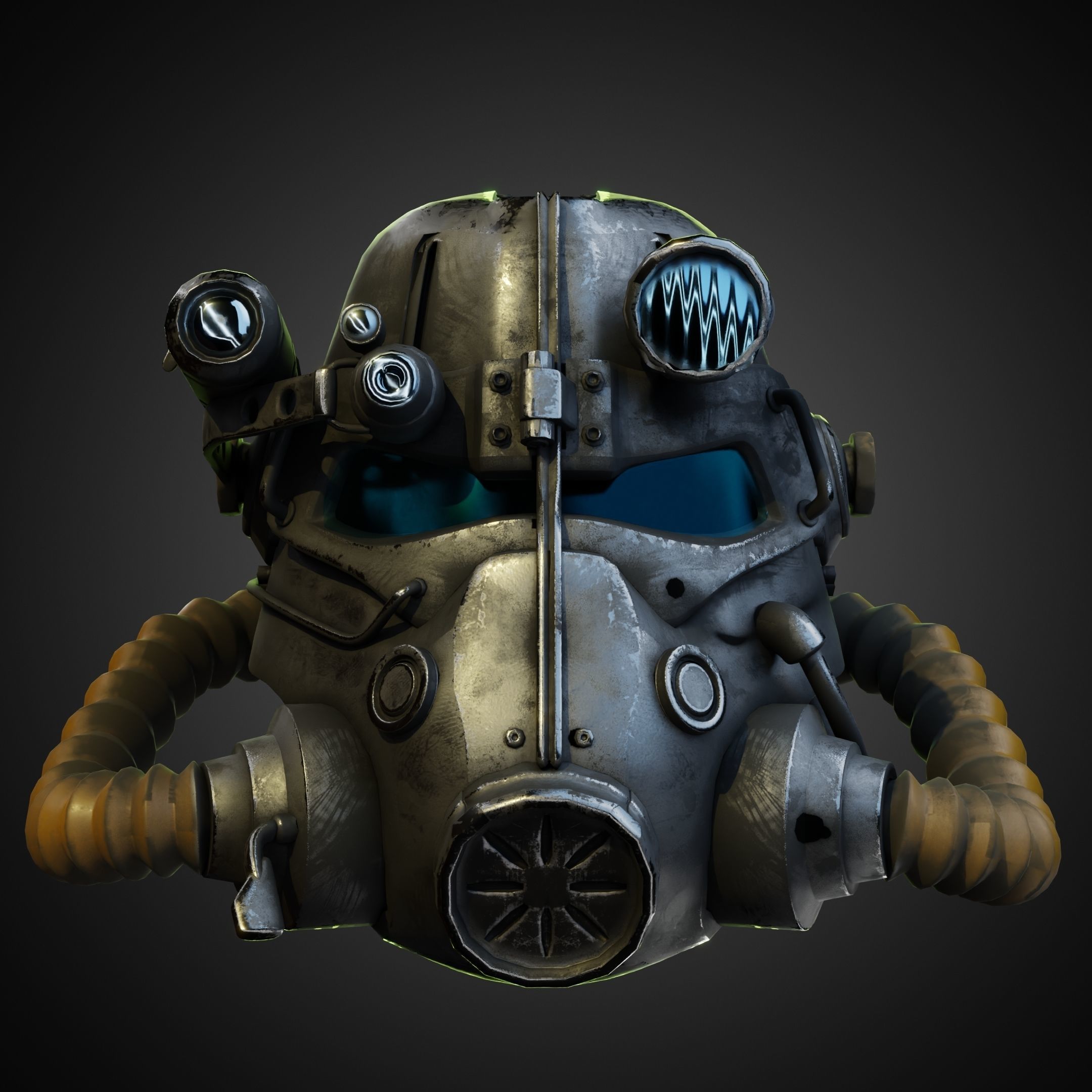Fallout 4 T-45 Power Armor Helmet for Cosplay 3D model 3D printable ...