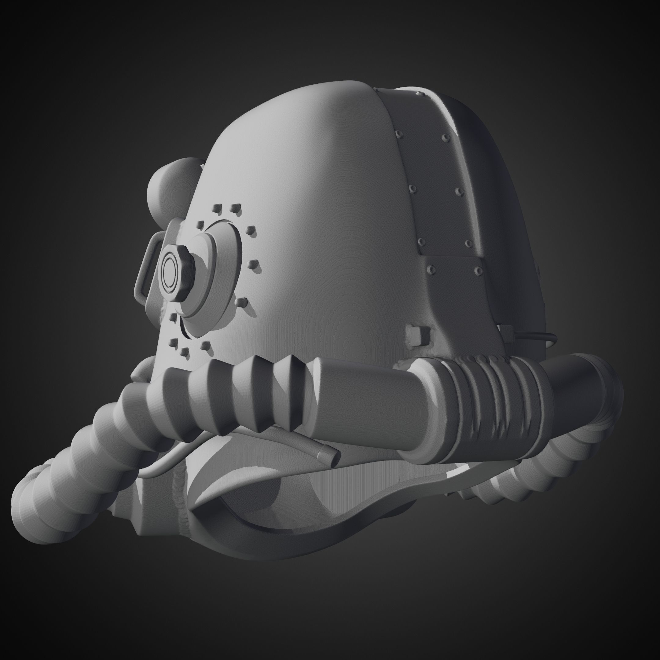 Fallout 4 T-45 Power Armor Helmet for Cosplay 3D model 3D printable ...