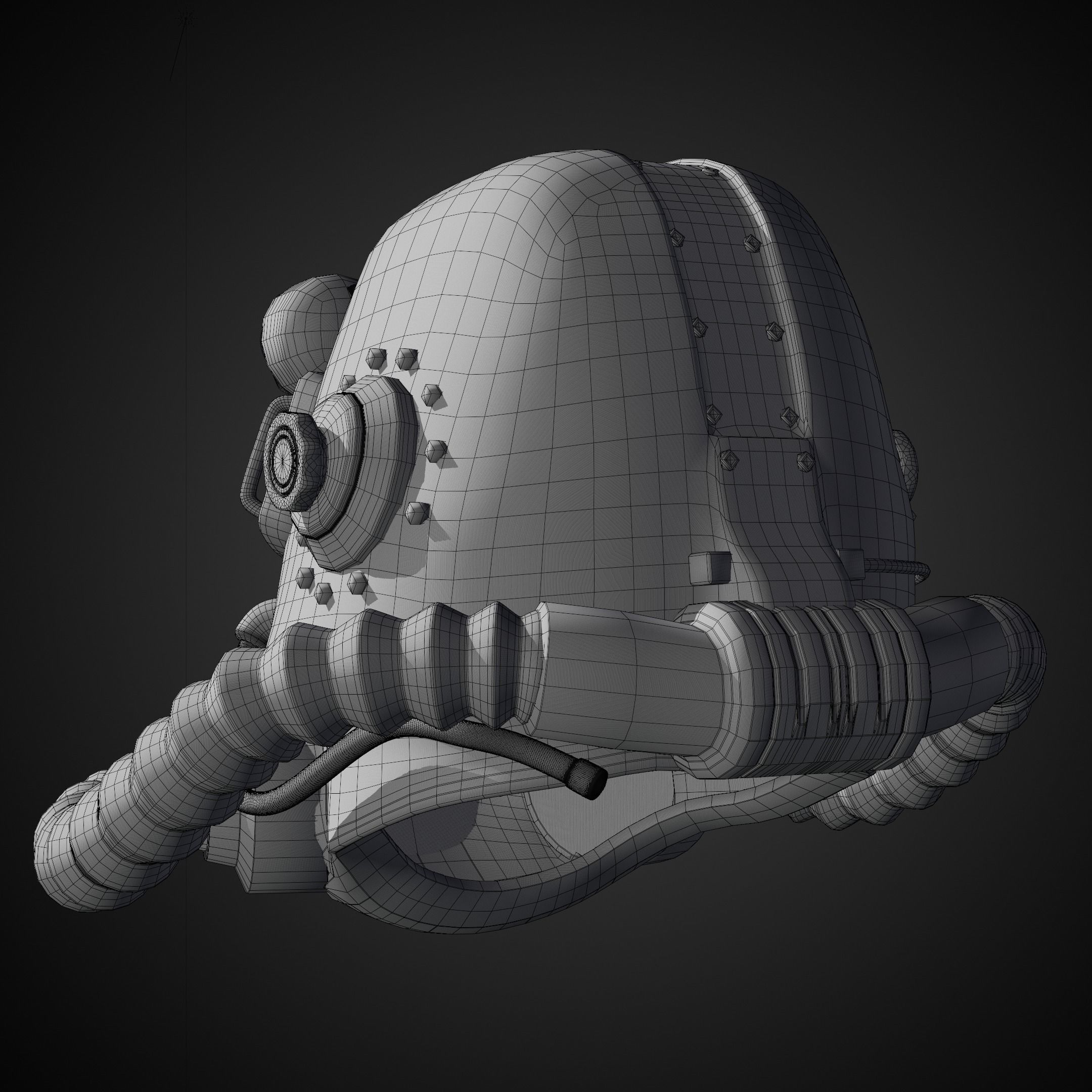 Fallout 4 T-45 Power Armor Helmet for Cosplay 3D model 3D printable ...