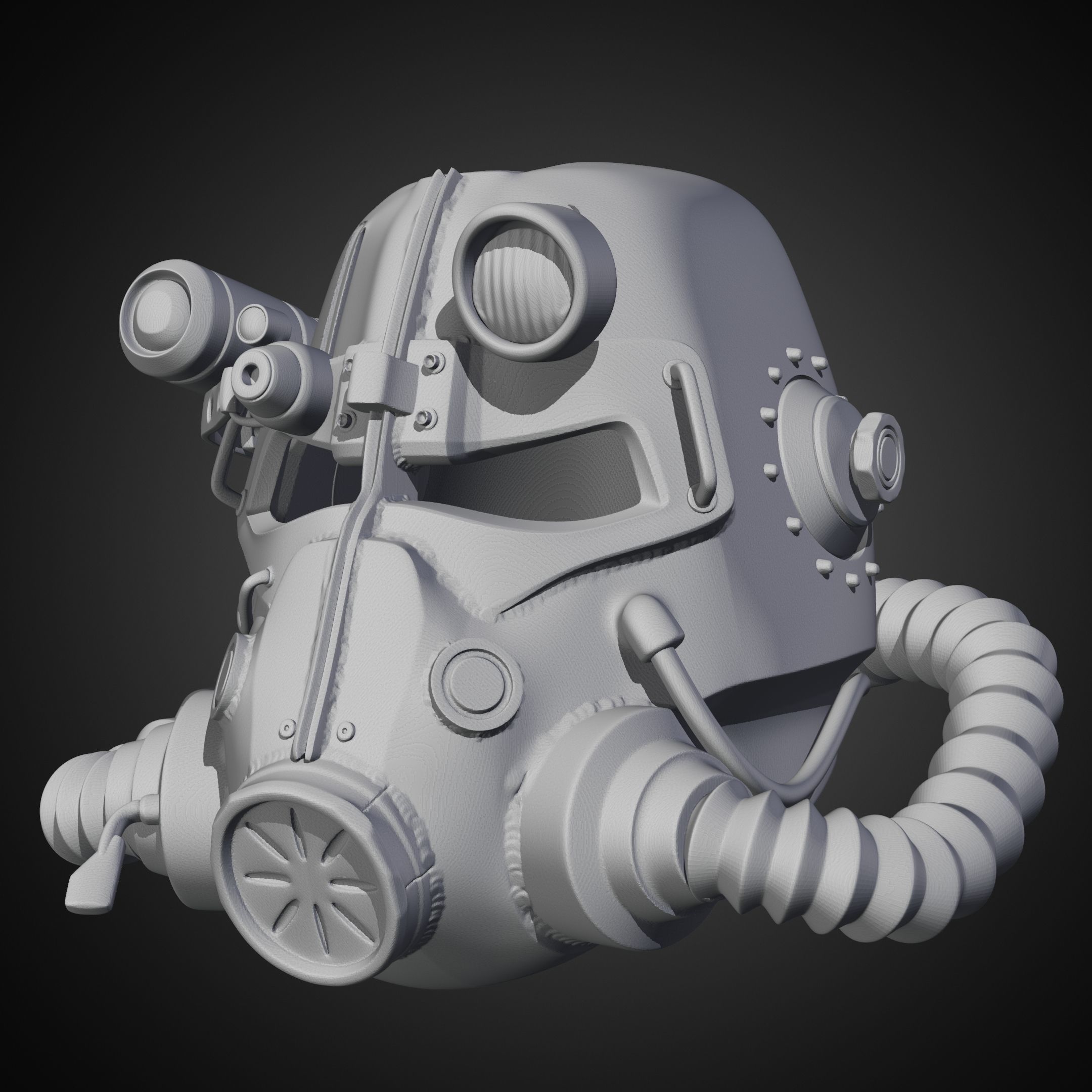 Fallout 4 T-45 Power Armor Helmet for Cosplay 3D model 3D printable ...