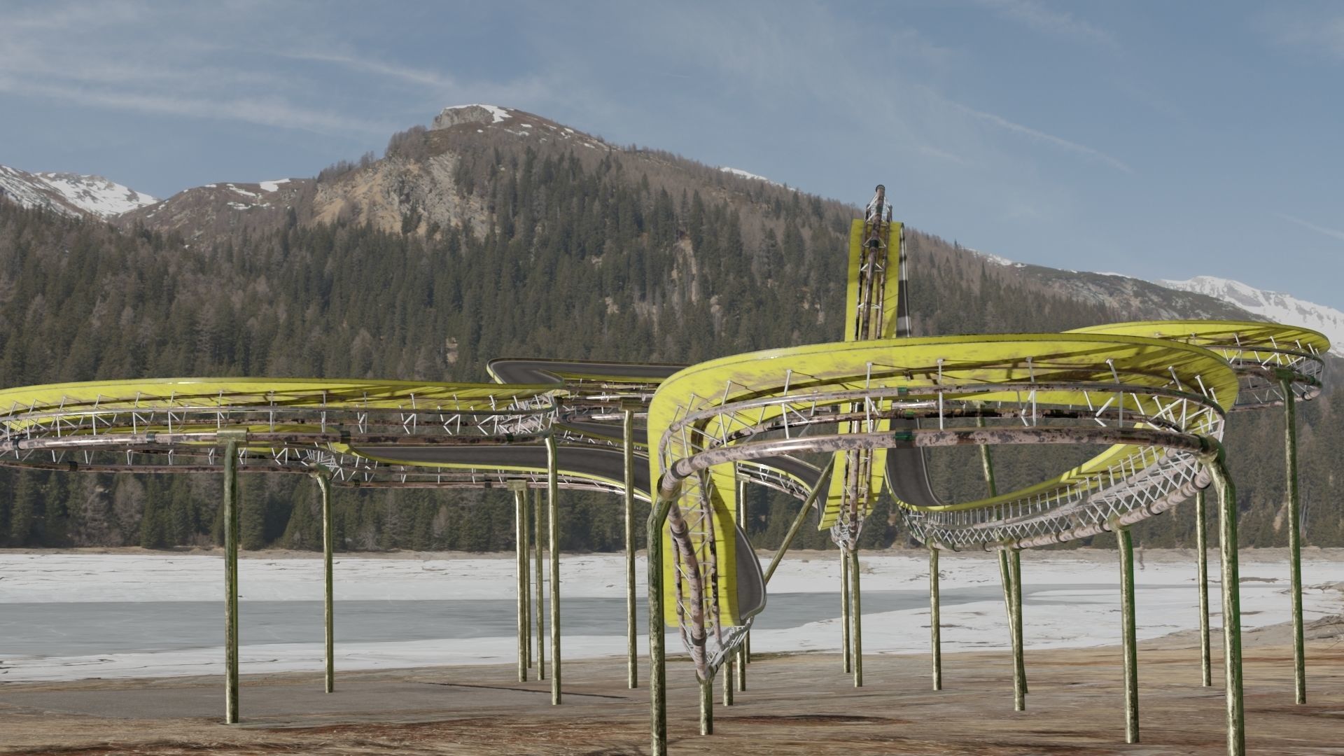 3D model Acrobatic Raceway VR / AR / low-poly | CGTrader