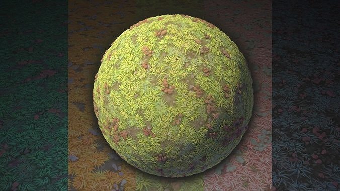 Grass Mushroom Stylized Procedural Material Texture | CGTrader