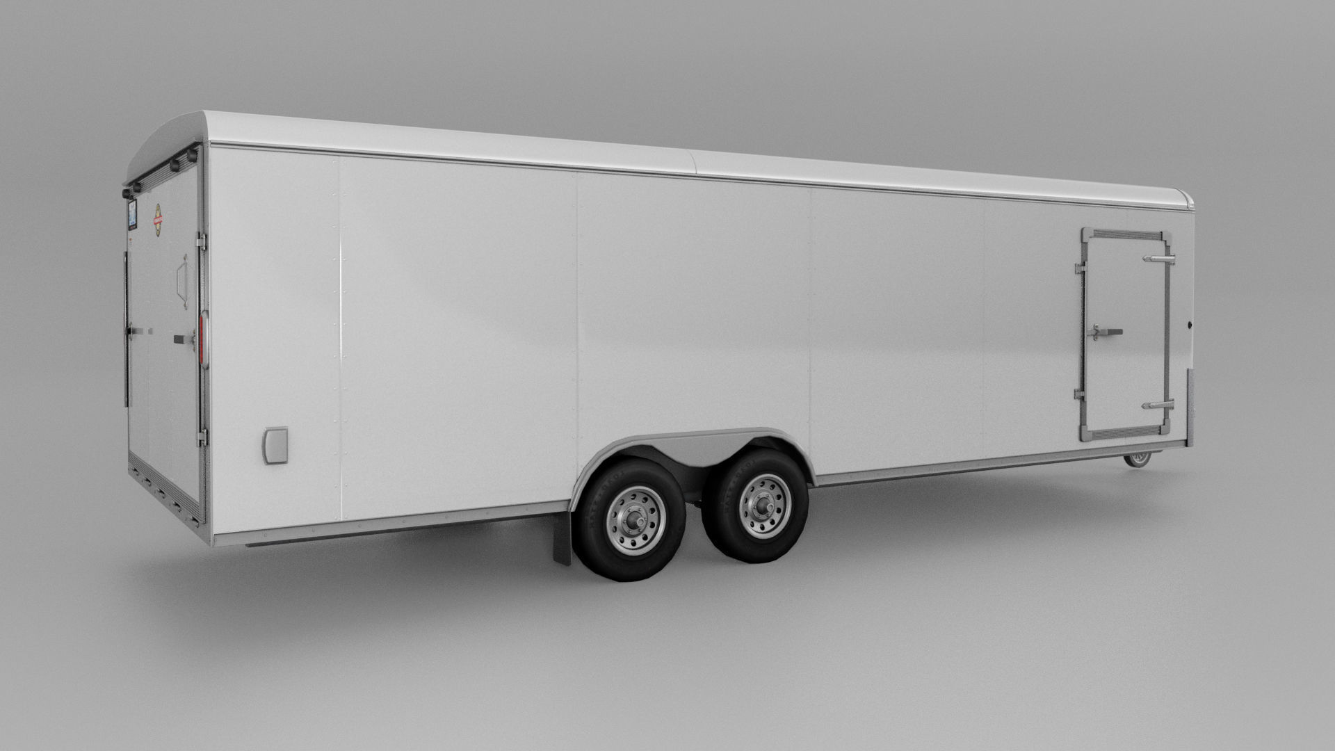 Car and Multi Purpose Enclosed Trailer 3D model | CGTrader