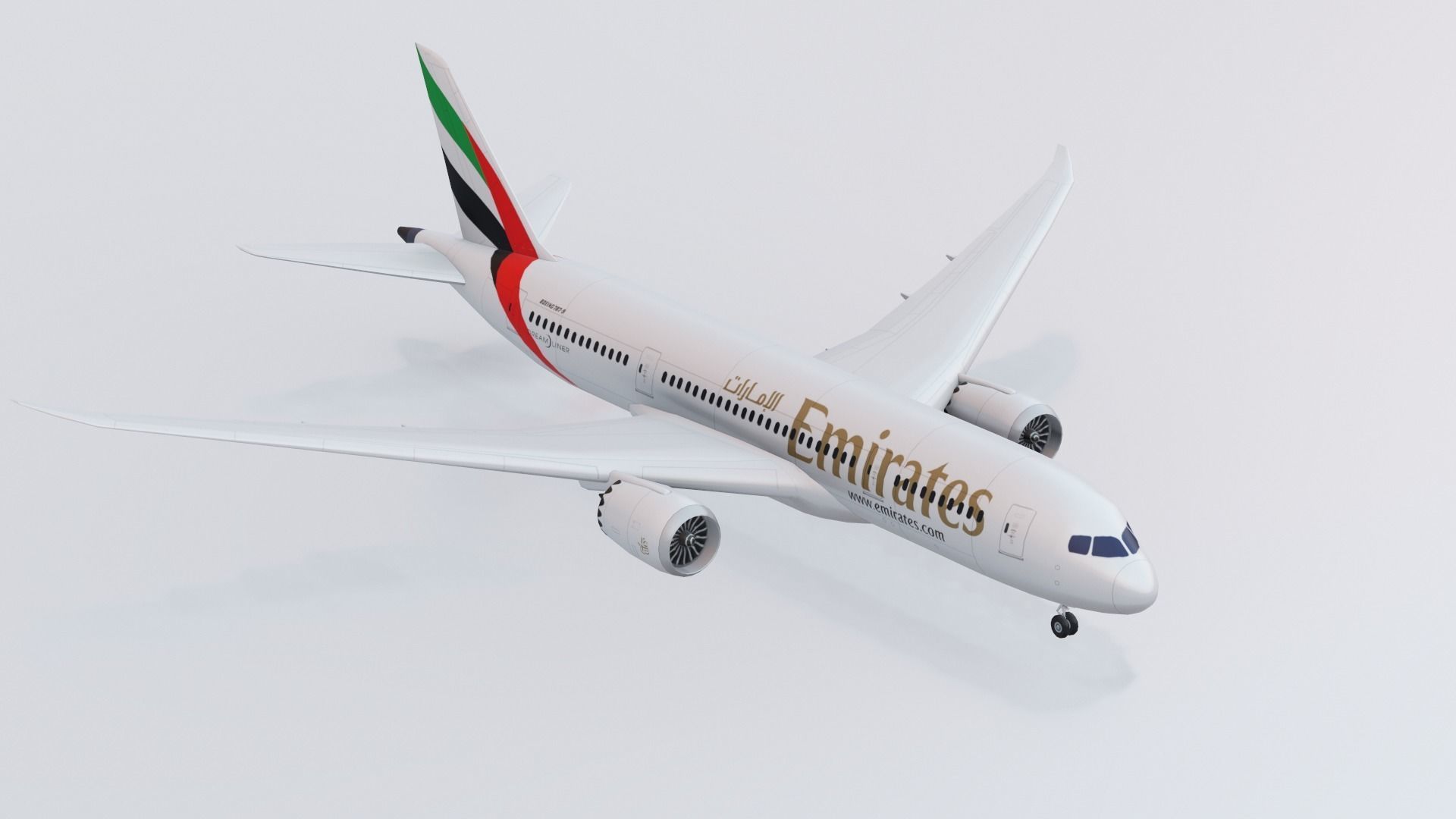 3D model Boeing 787 Dreamliner Emirates VR / AR / low-poly | CGTrader