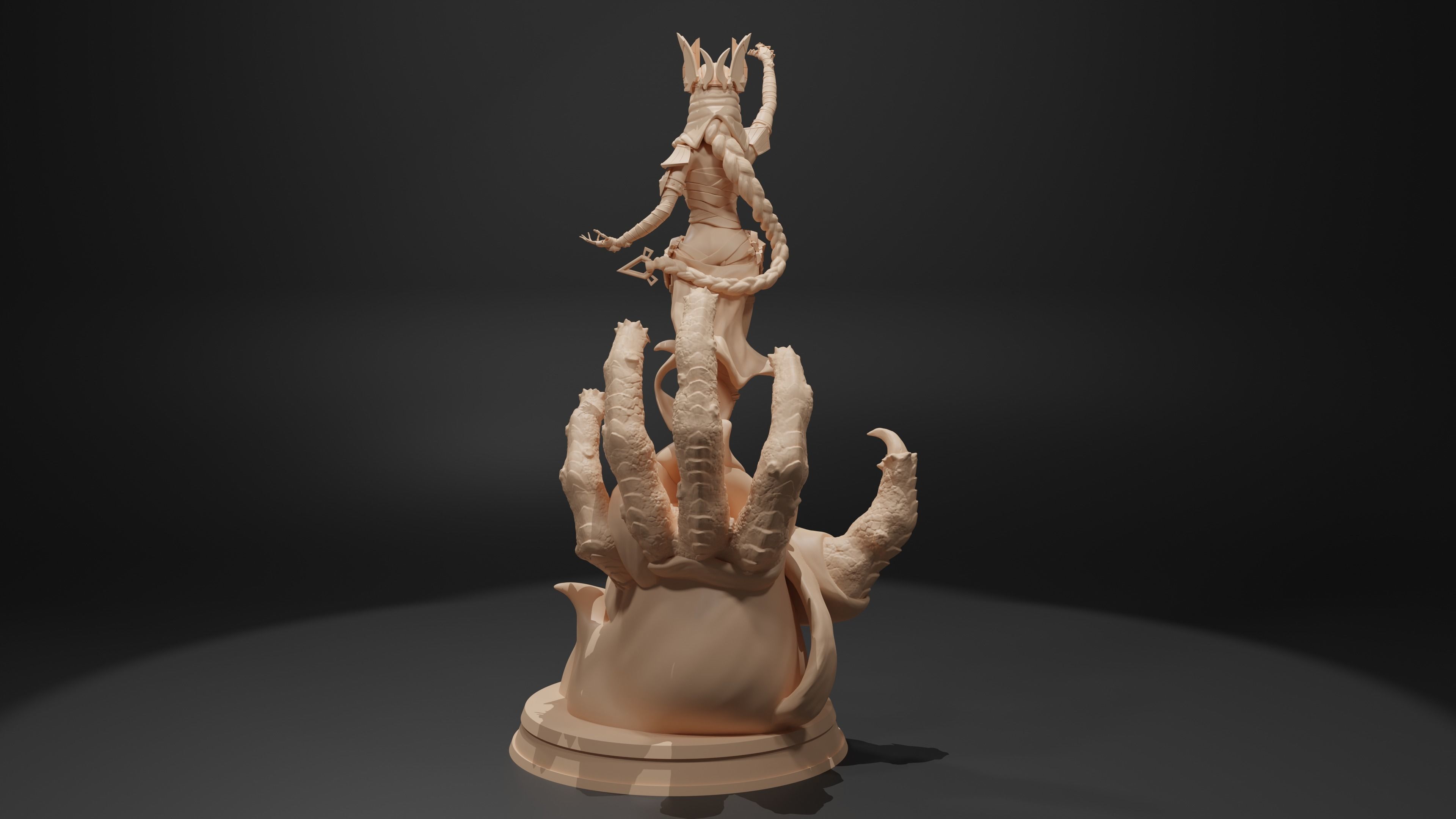 3D Print Ready women fantasy character model supports are set free 3D ...