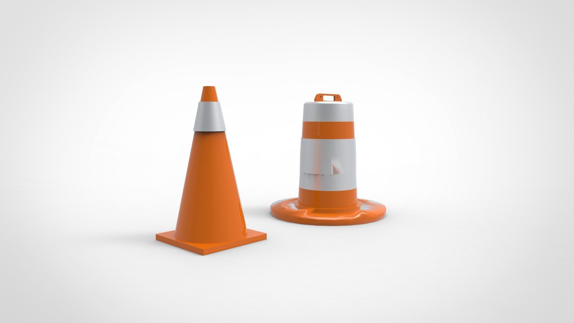 3D printed model of a traffic cone 3D model 3D printable | CGTrader