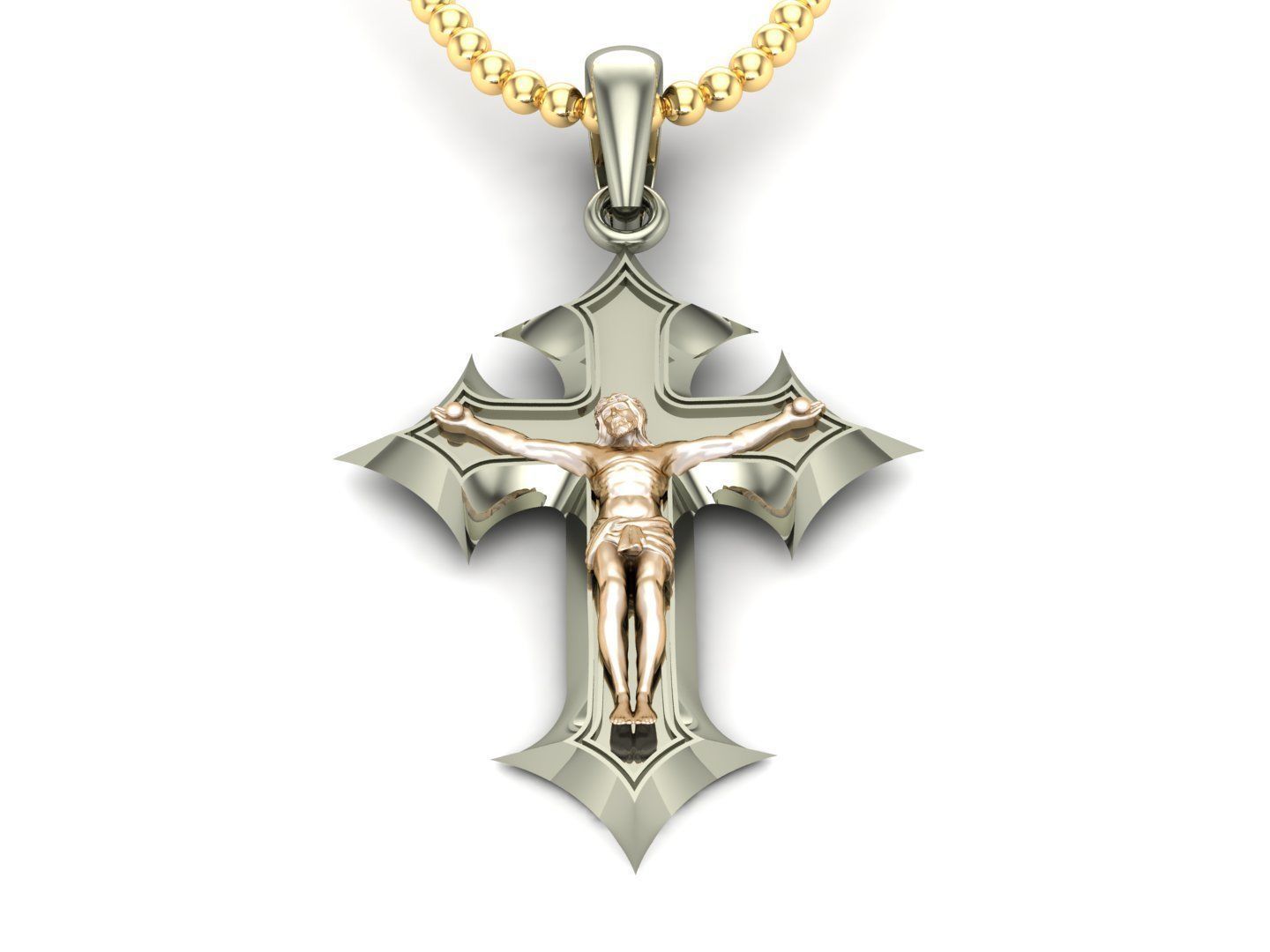 Cross Pendant Jesus Christ CP 69 3D model | CGTrader