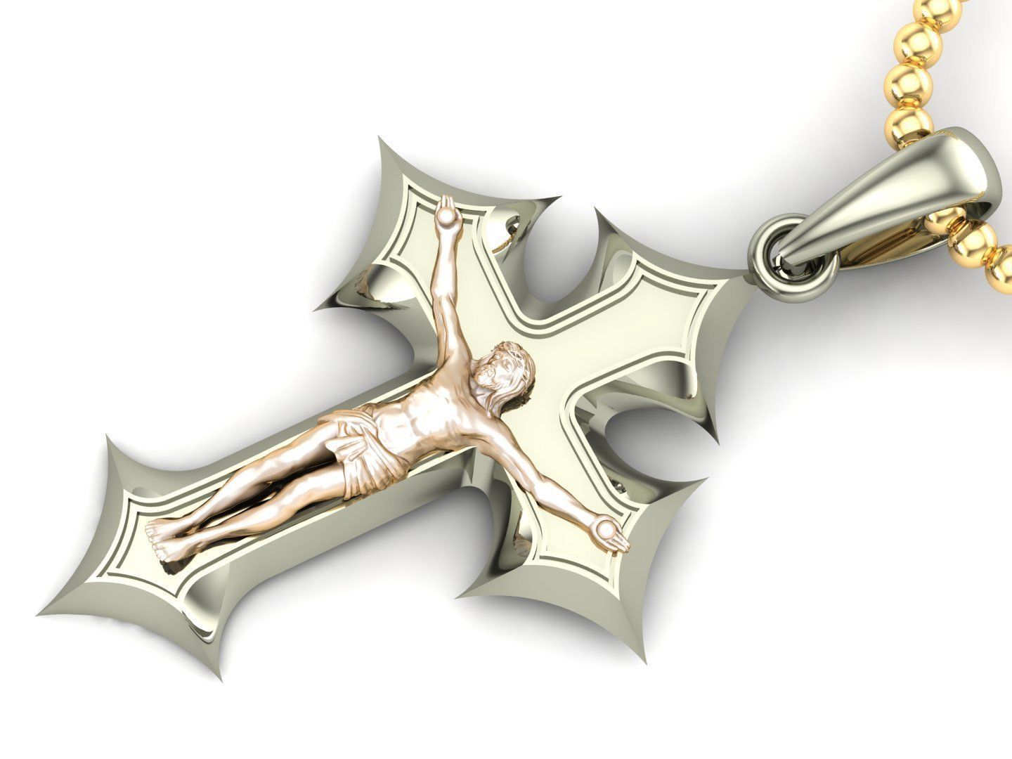 Cross Pendant Jesus Christ CP 69 3D model | CGTrader