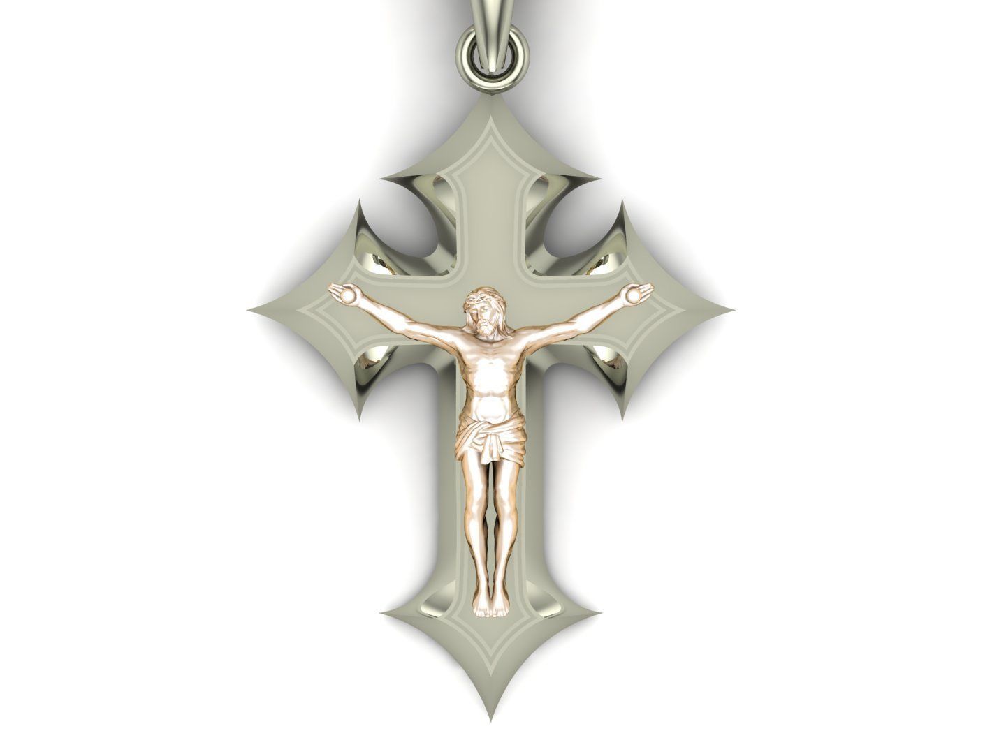 Cross Pendant Jesus Christ CP 69 3D model | CGTrader