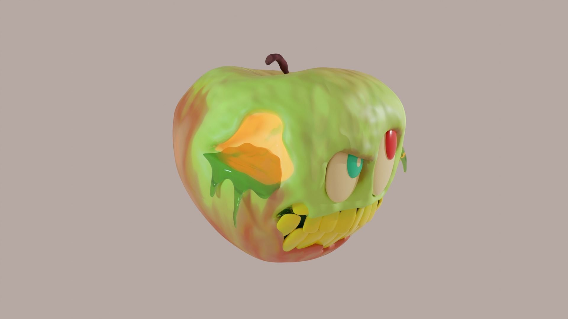 Zombie Apple 3D MODEL 3D model | CGTrader