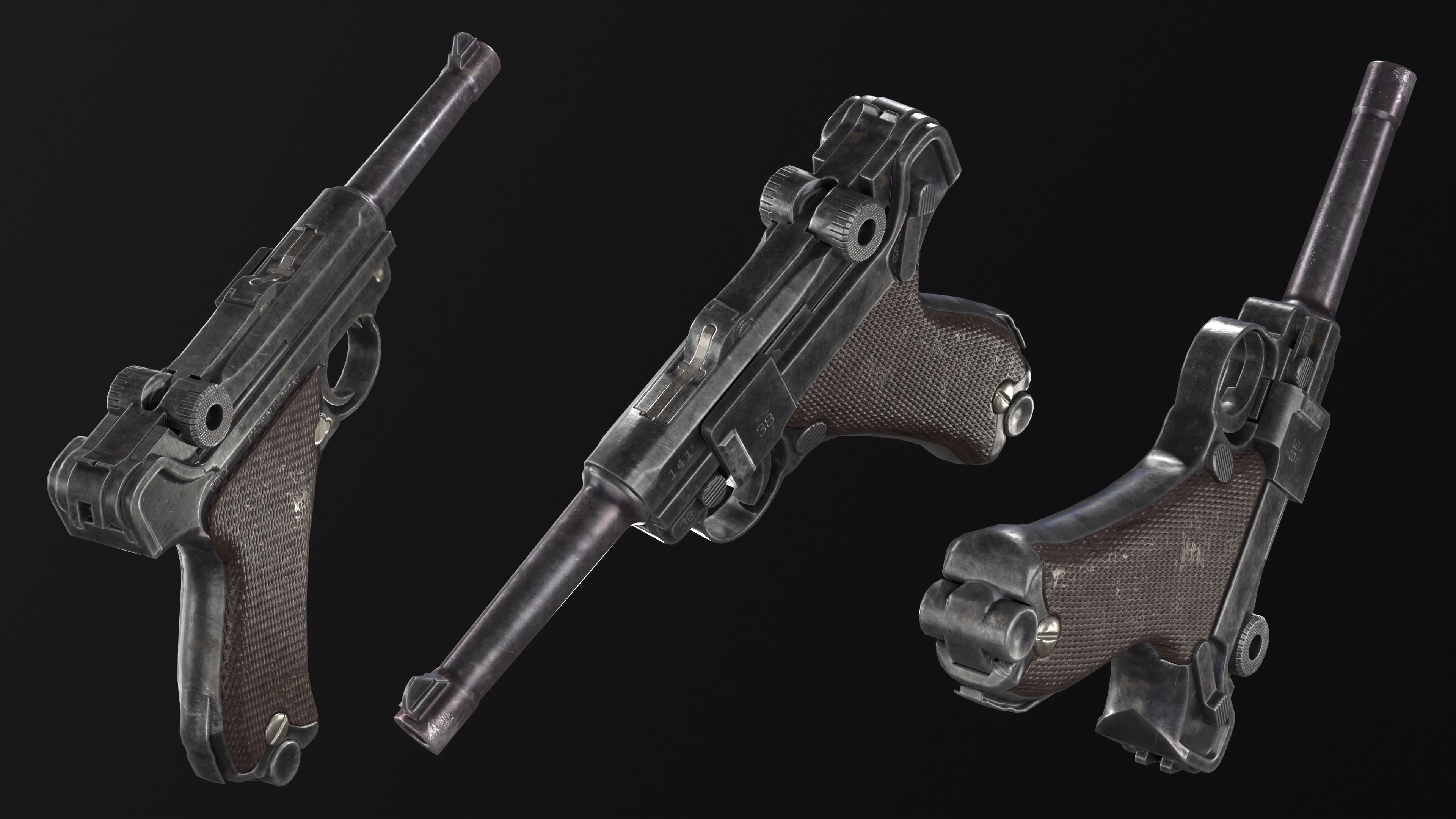 3D model Luger P08 Pistol VR / AR / low-poly | CGTrader