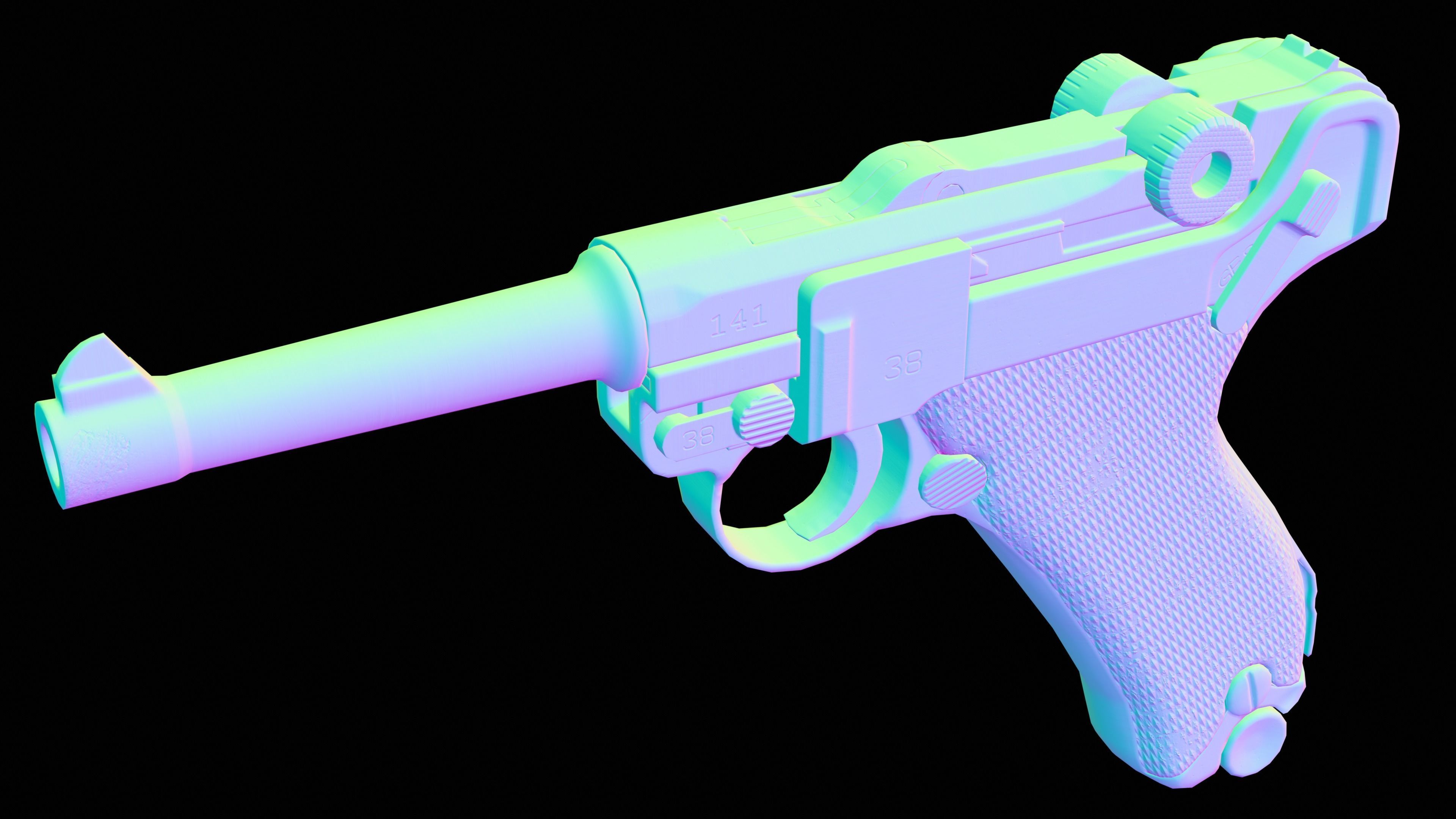 3D model Luger P08 Pistol VR / AR / low-poly | CGTrader