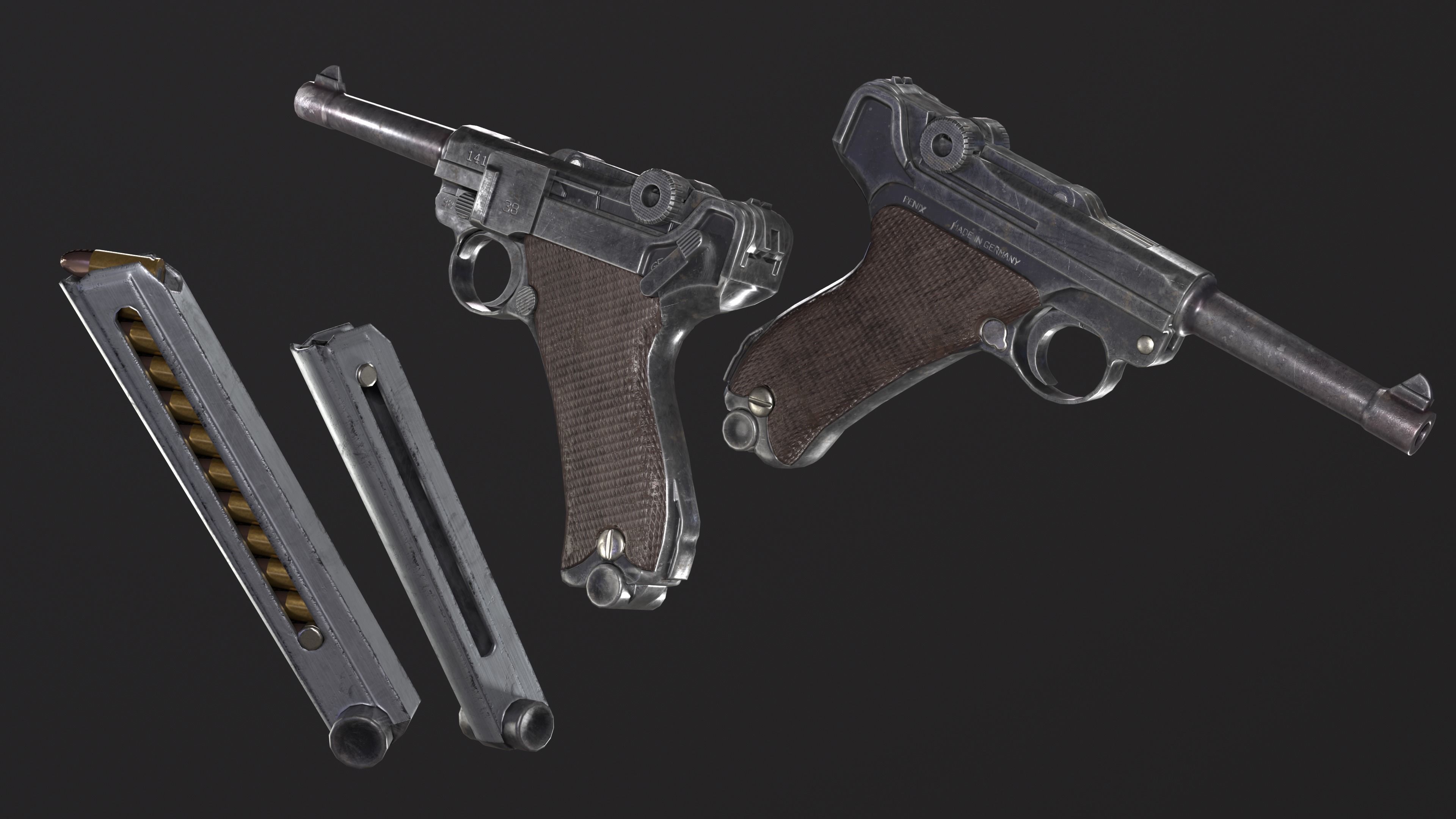 3D model Luger P08 Pistol VR / AR / low-poly | CGTrader