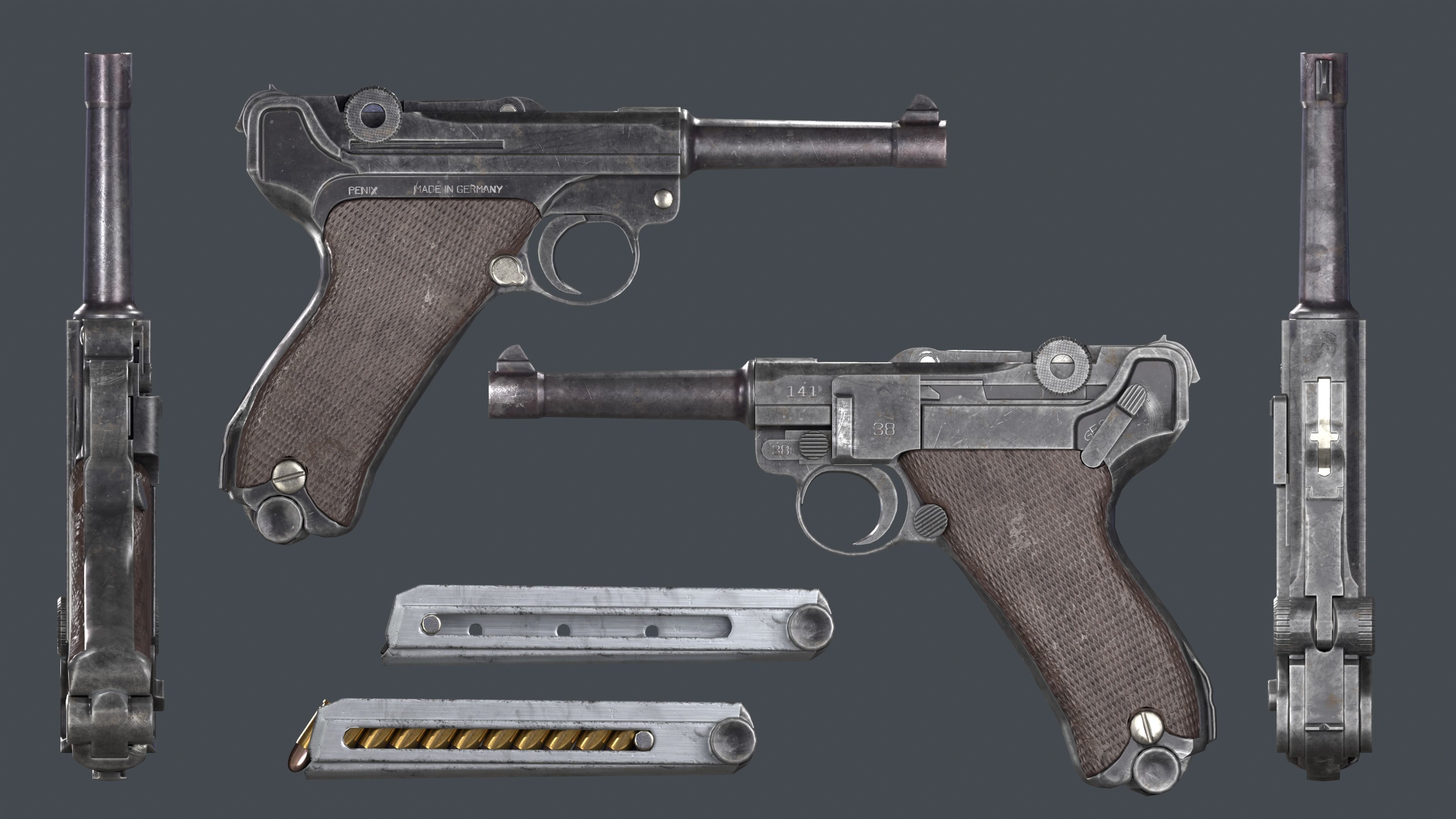 3D model Luger P08 Pistol VR / AR / low-poly | CGTrader
