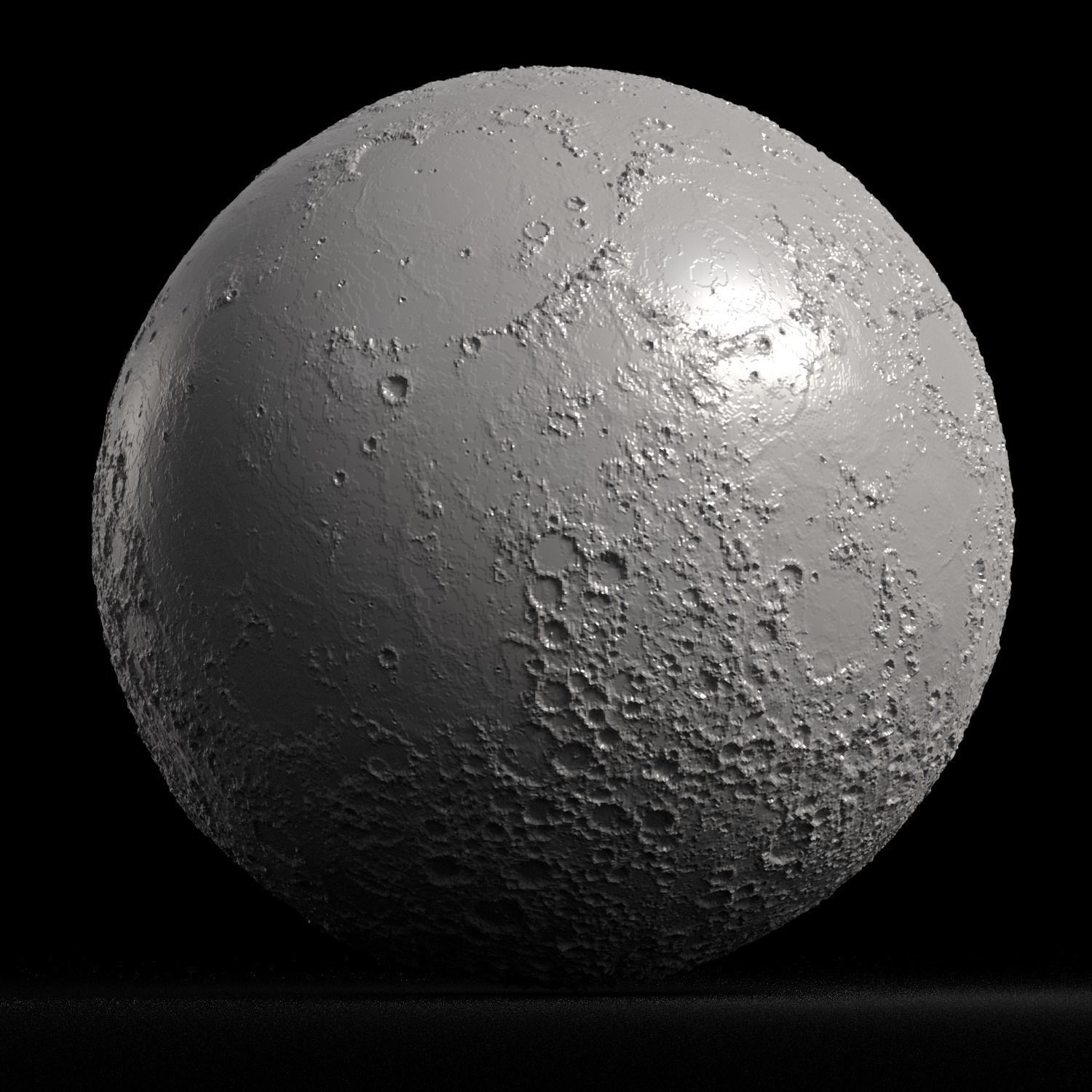 moon topography 3D model | CGTrader