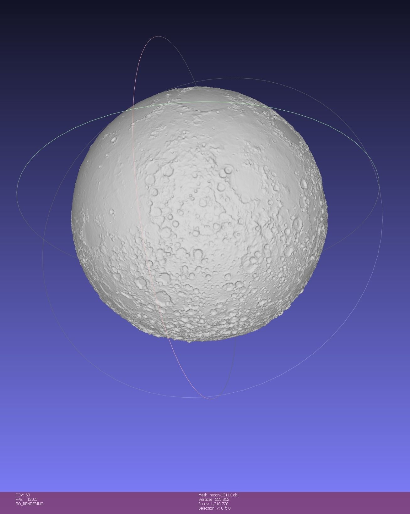 moon topography 3D model | CGTrader