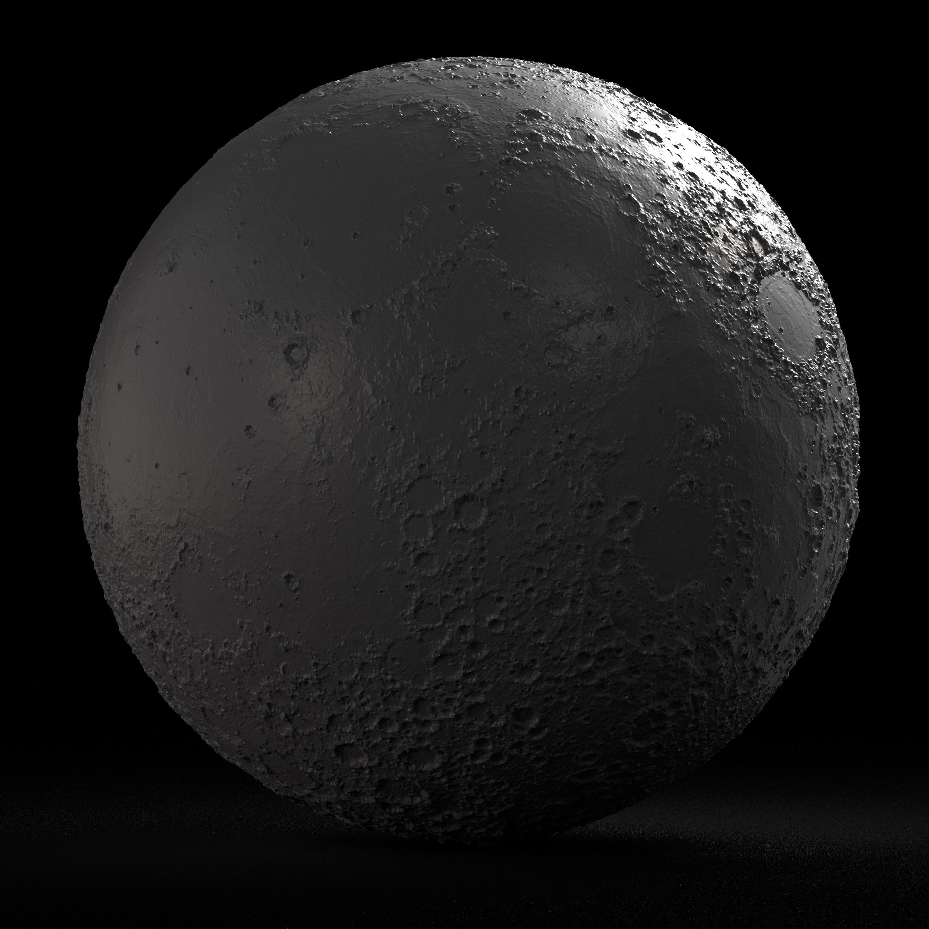 moon topography 3D model | CGTrader