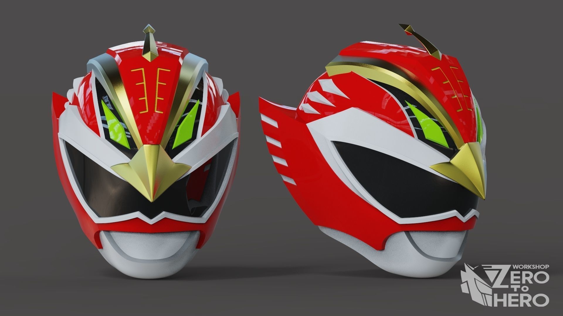 Power Ranger Wild Force Falcon Helmet 3D model 3D printable | CGTrader