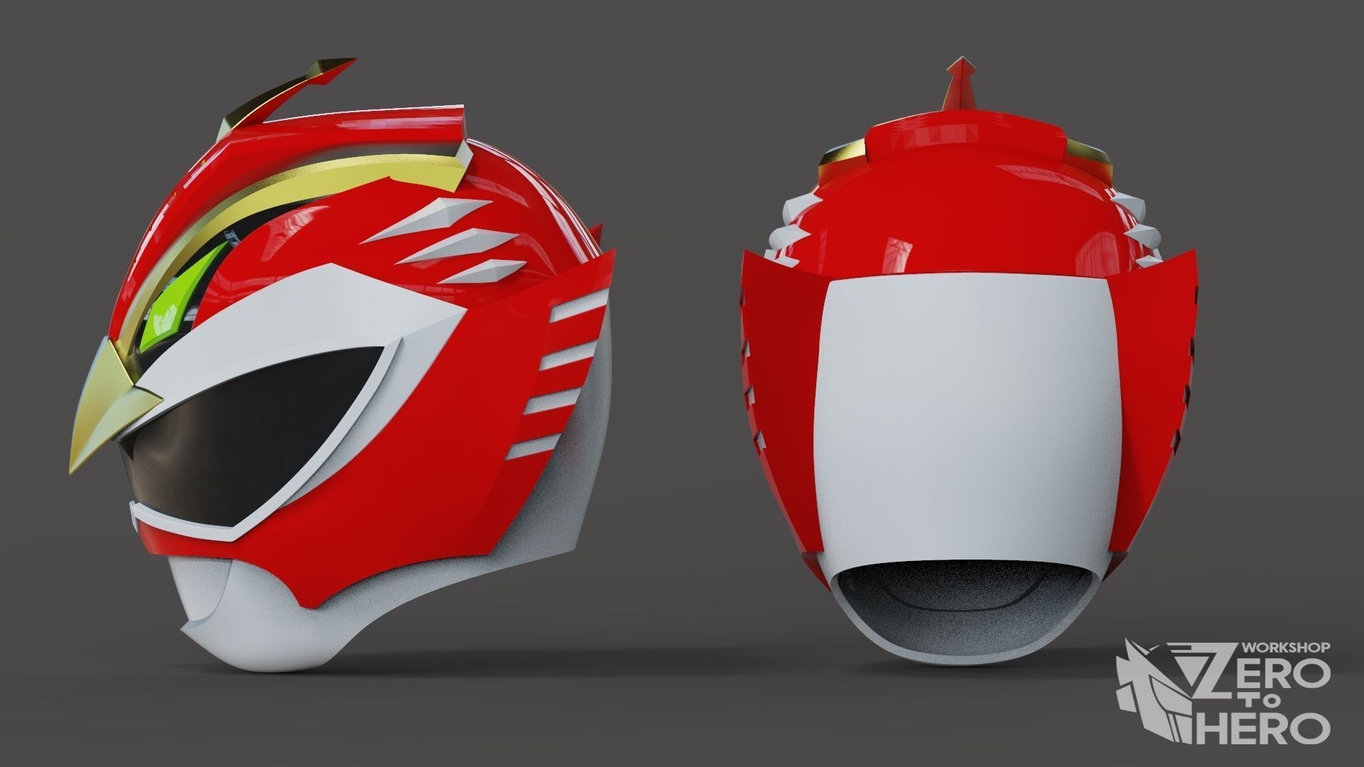 Power Ranger Wild Force Falcon Helmet 3D model 3D printable | CGTrader