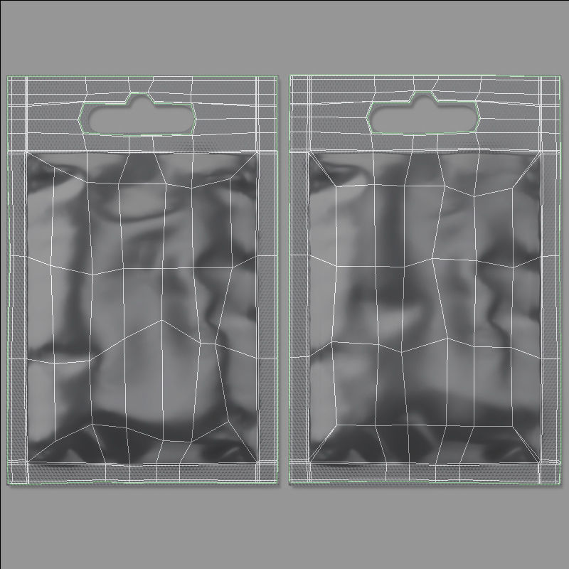 metallic sachet 3D model | CGTrader