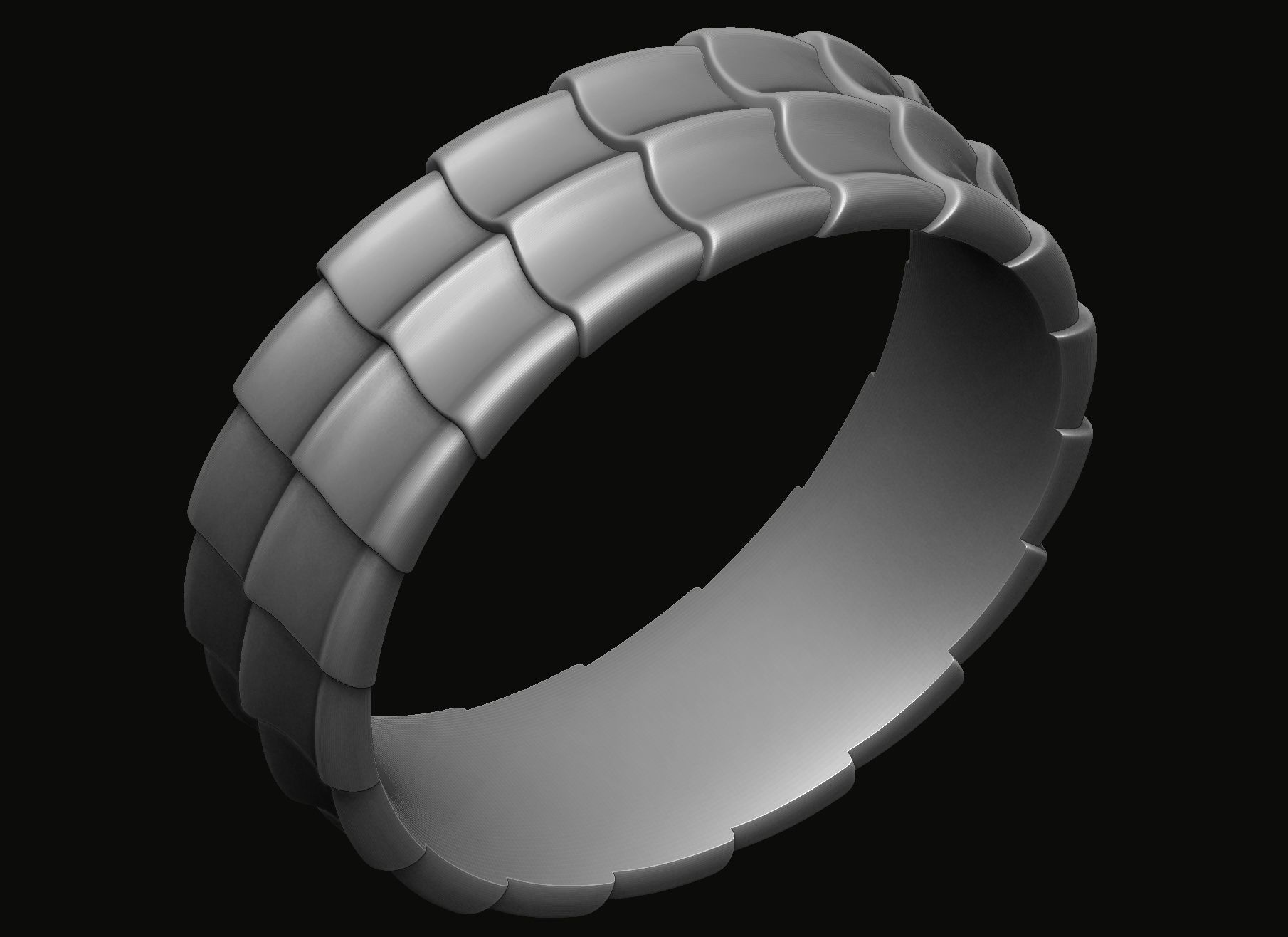 Dragon Scale Ring 3D model 3D printable | CGTrader