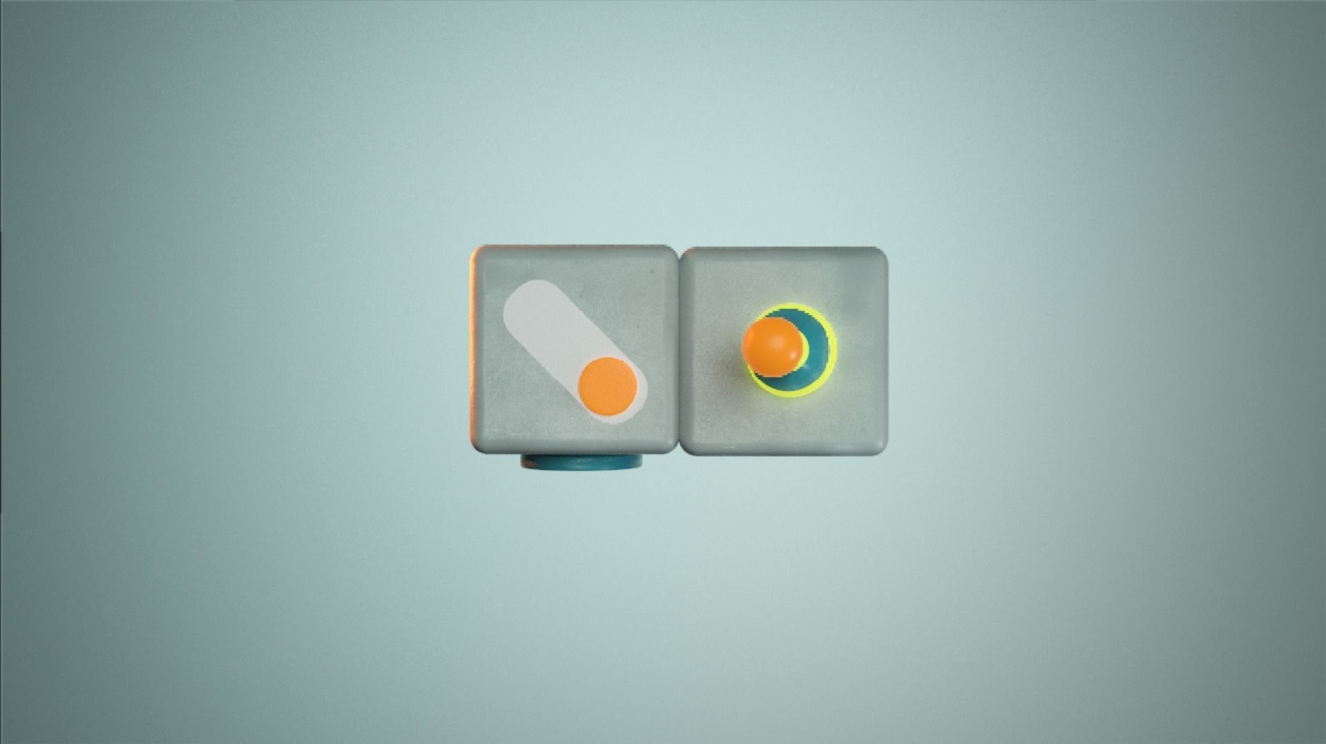 Joystick cube with buttons and switches 3D model | CGTrader