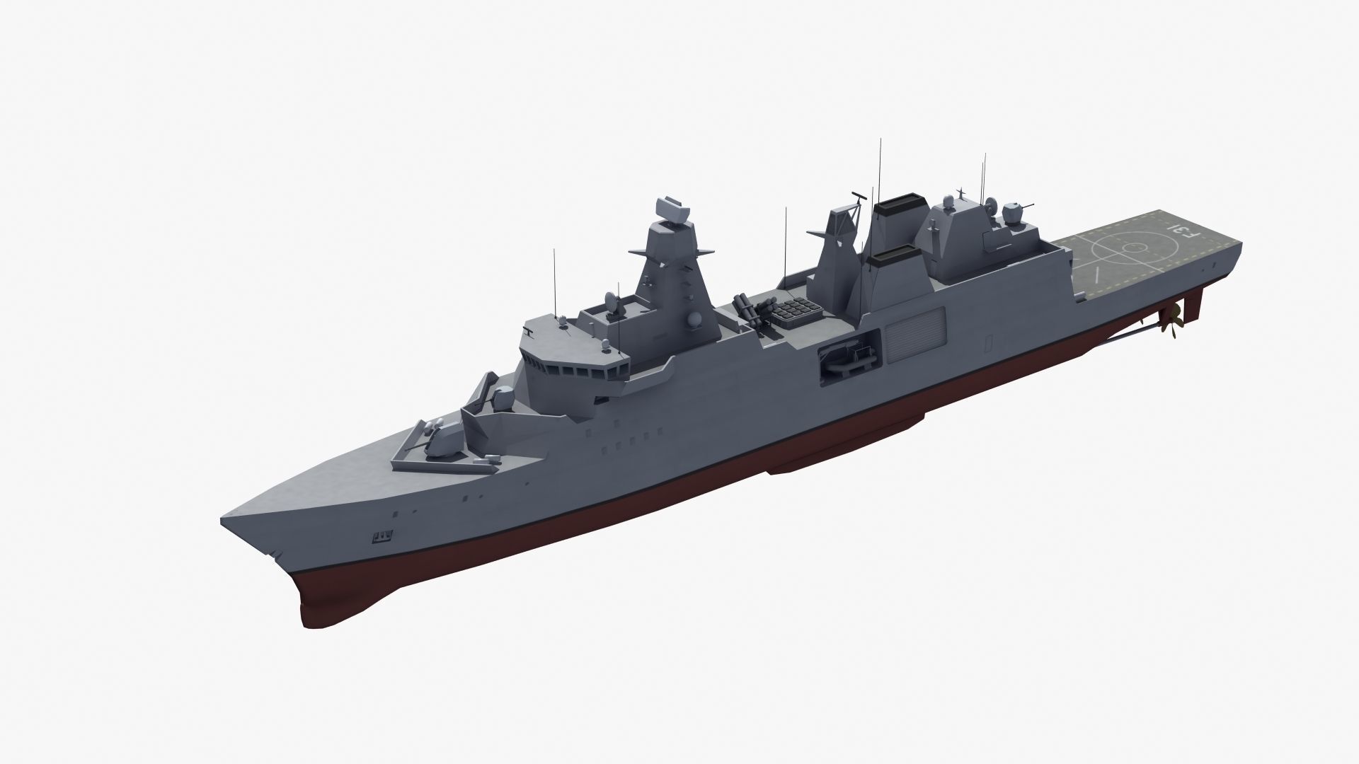 3D model HMS Active Type 31 Frigate LD1 VR / AR / low-poly | CGTrader