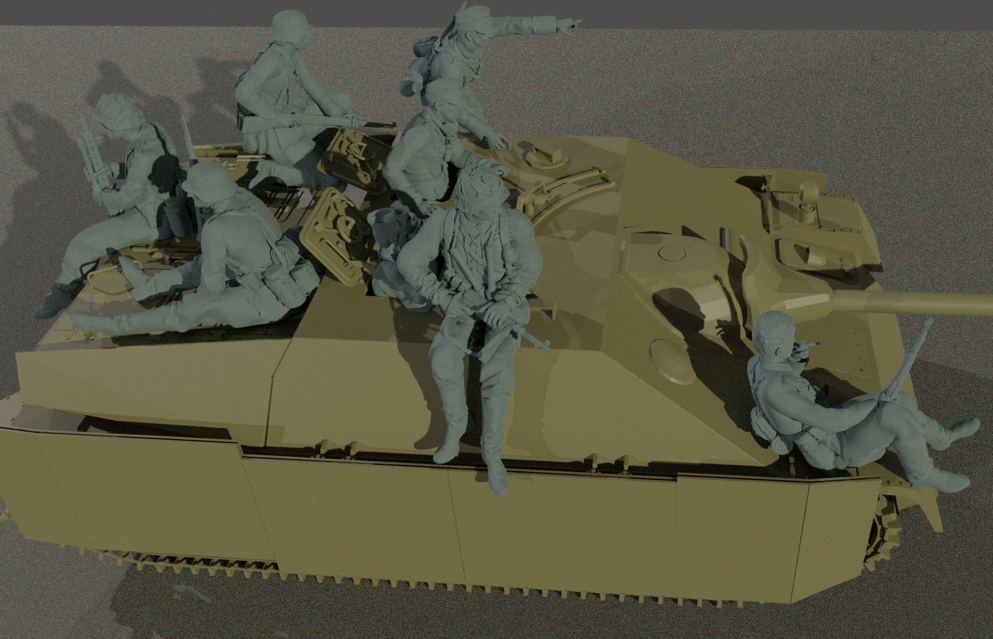 ww2 JagdPanzer IV tank rider crew 1-35 3D model 3D printable | CGTrader