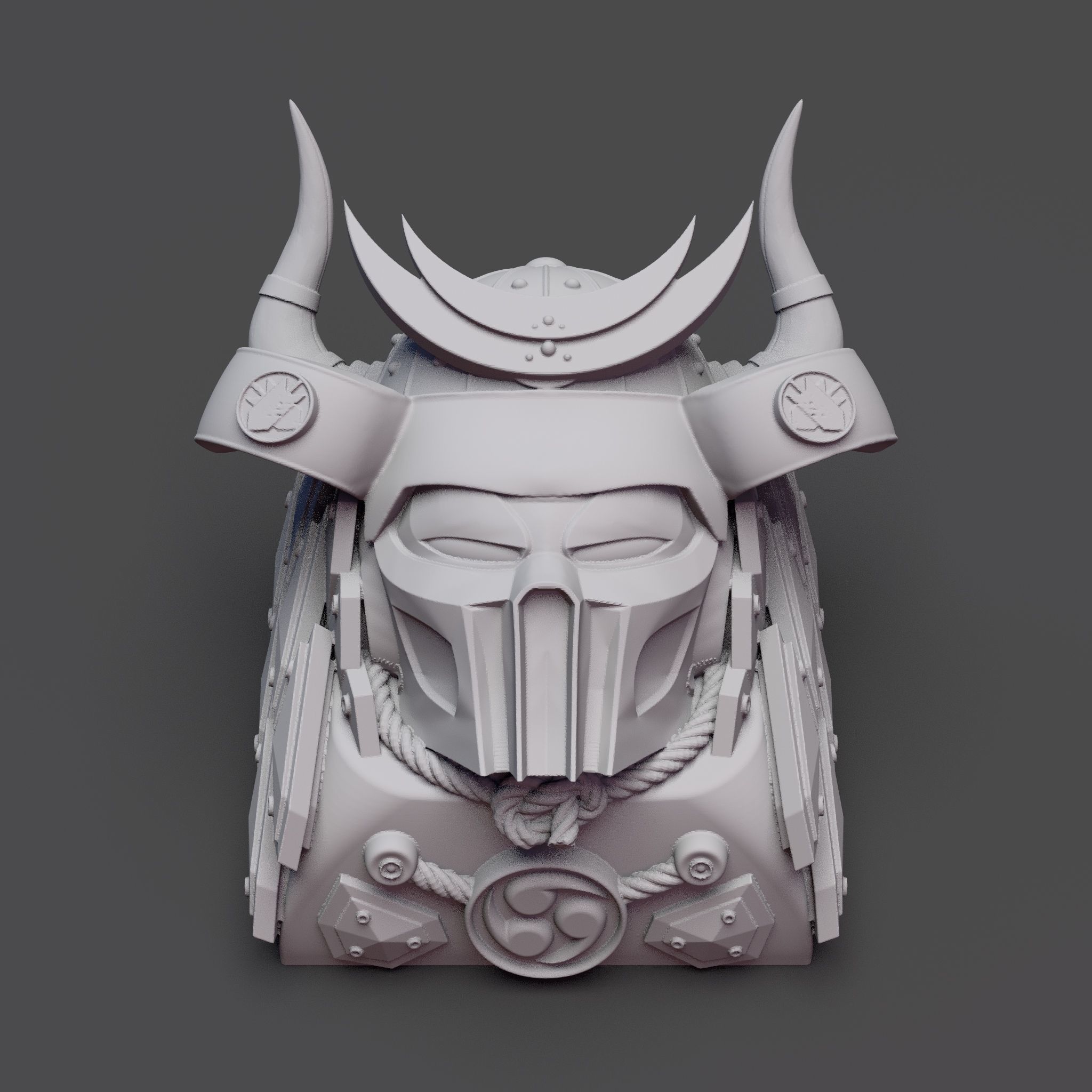 Cyber Samurai Keycap 3D model 3D printable | CGTrader