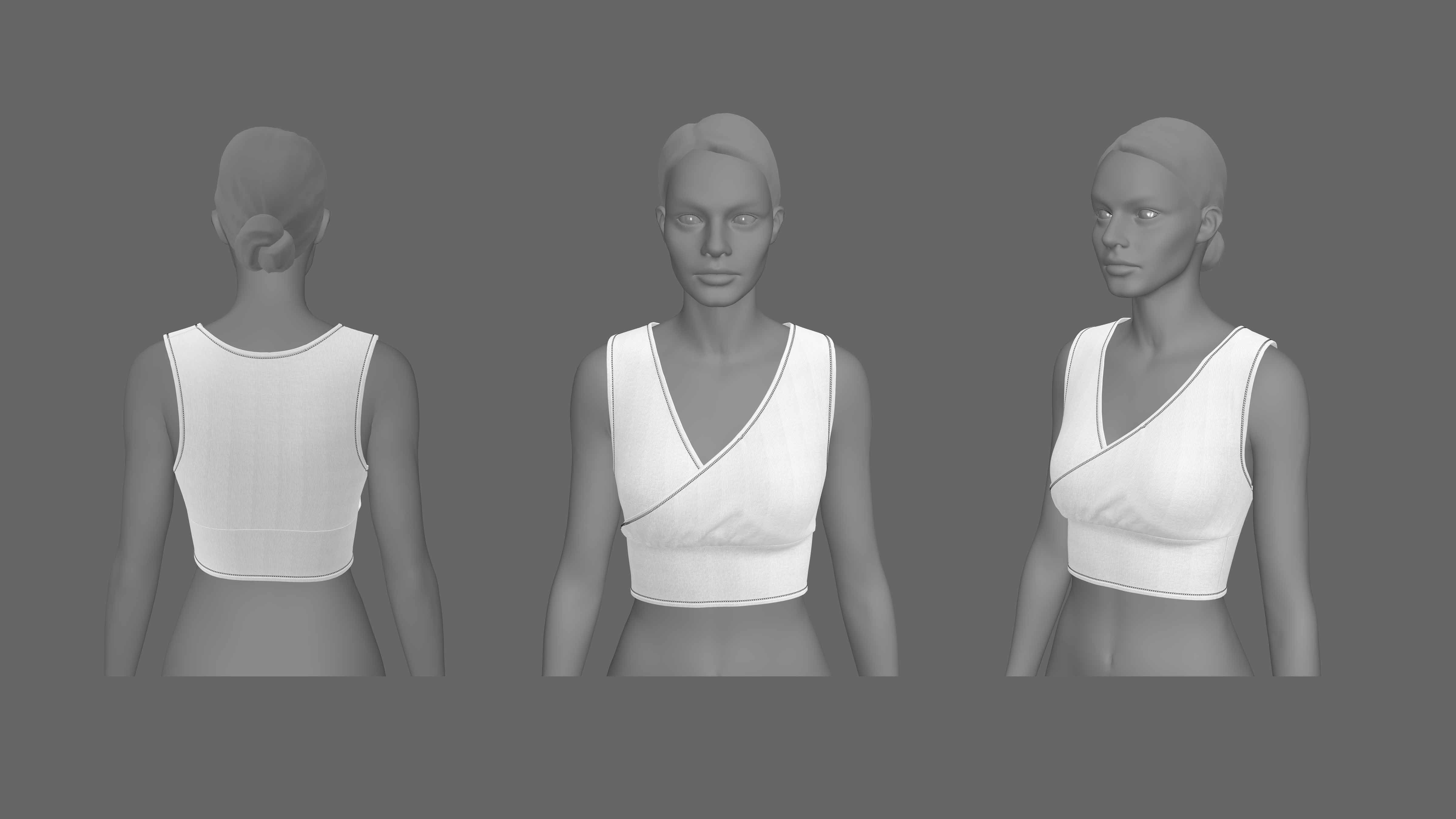 3D model 5 3d crop top models VR / AR / low-poly | CGTrader