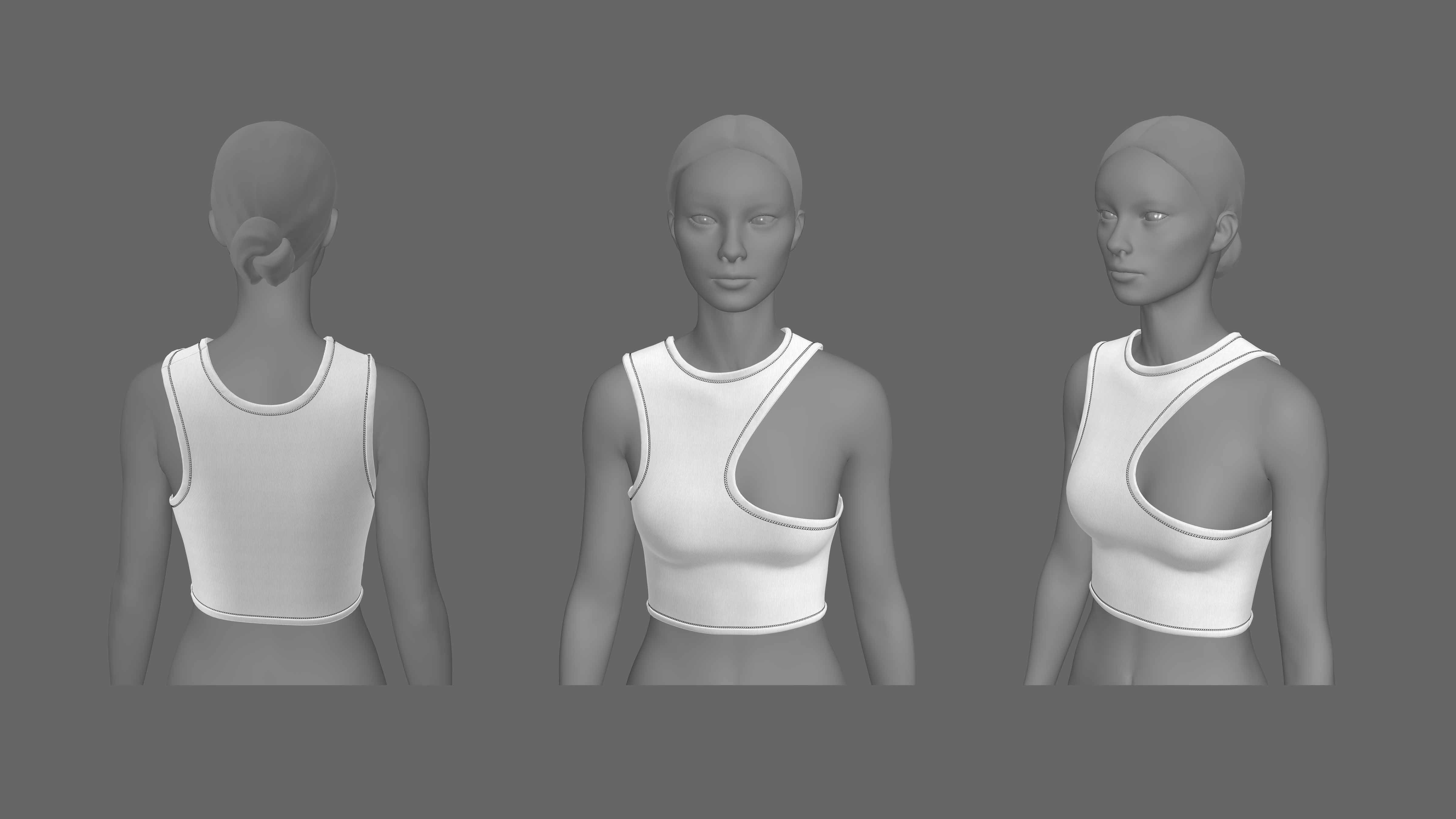 3D model 5 3d crop top models VR / AR / low-poly | CGTrader