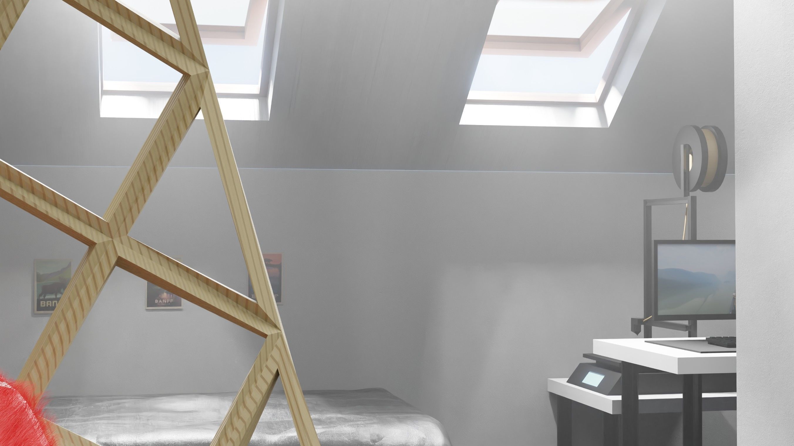 Attic Render 3D model animated | CGTrader