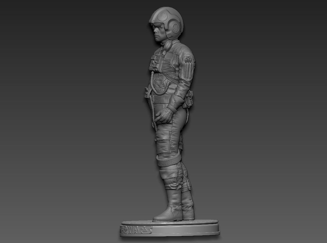 Luke Skywalker pilot 3D model 3D printable | CGTrader